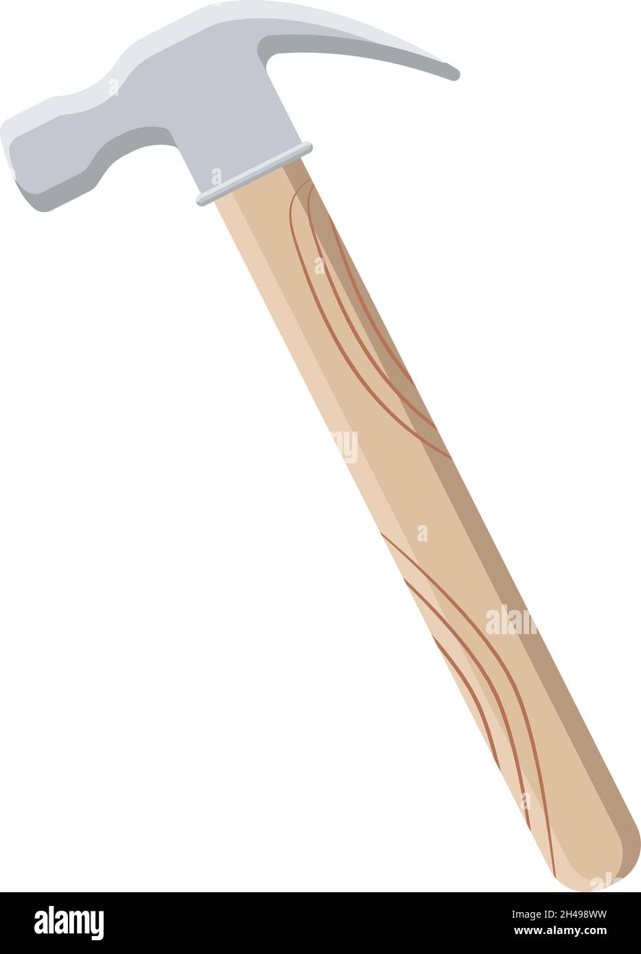 Small hammer, illustration, vector on a white background Stock Vector ...