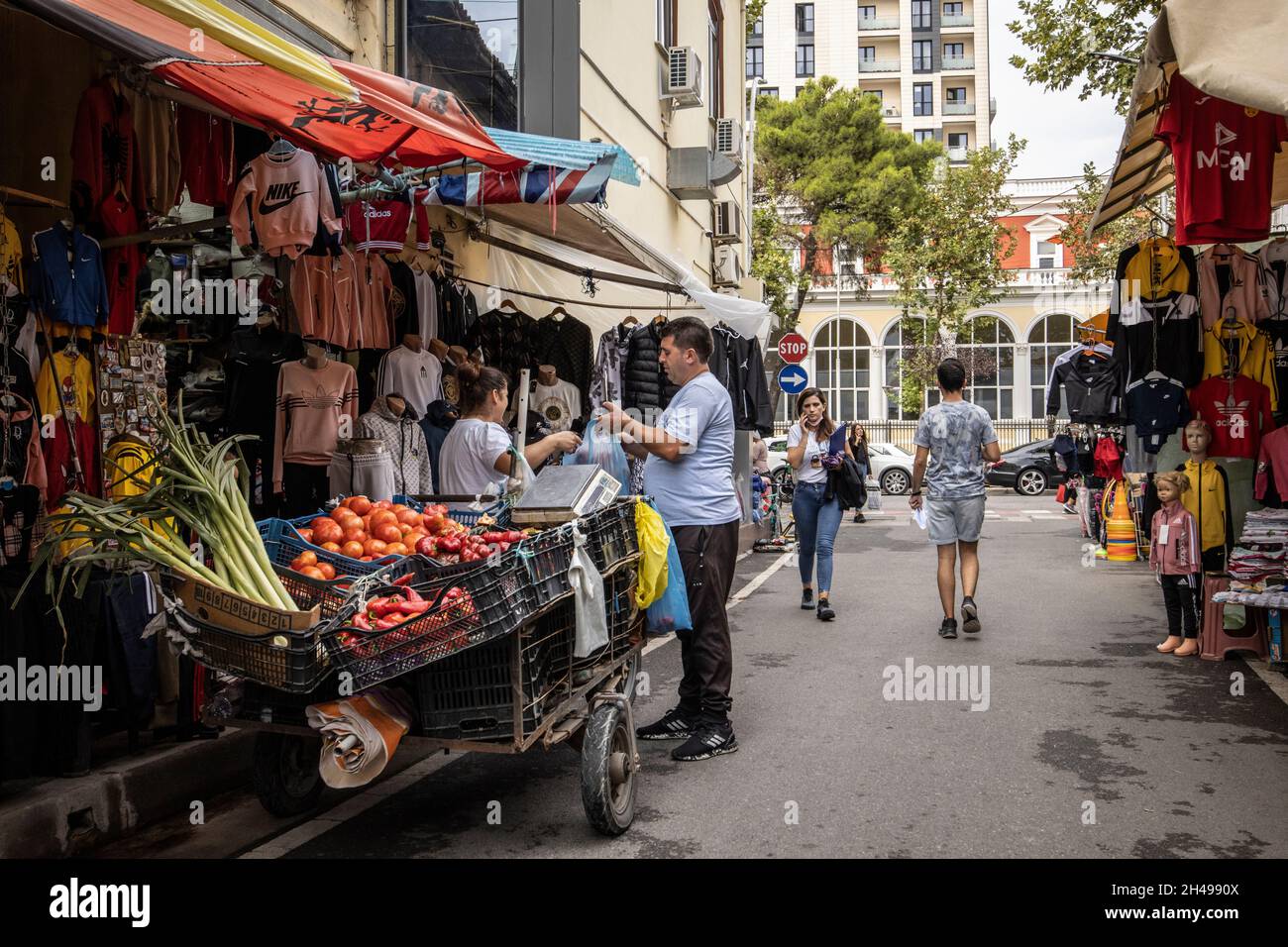 Daily life in Tirana, the capital of Albania, known for its colourful ...