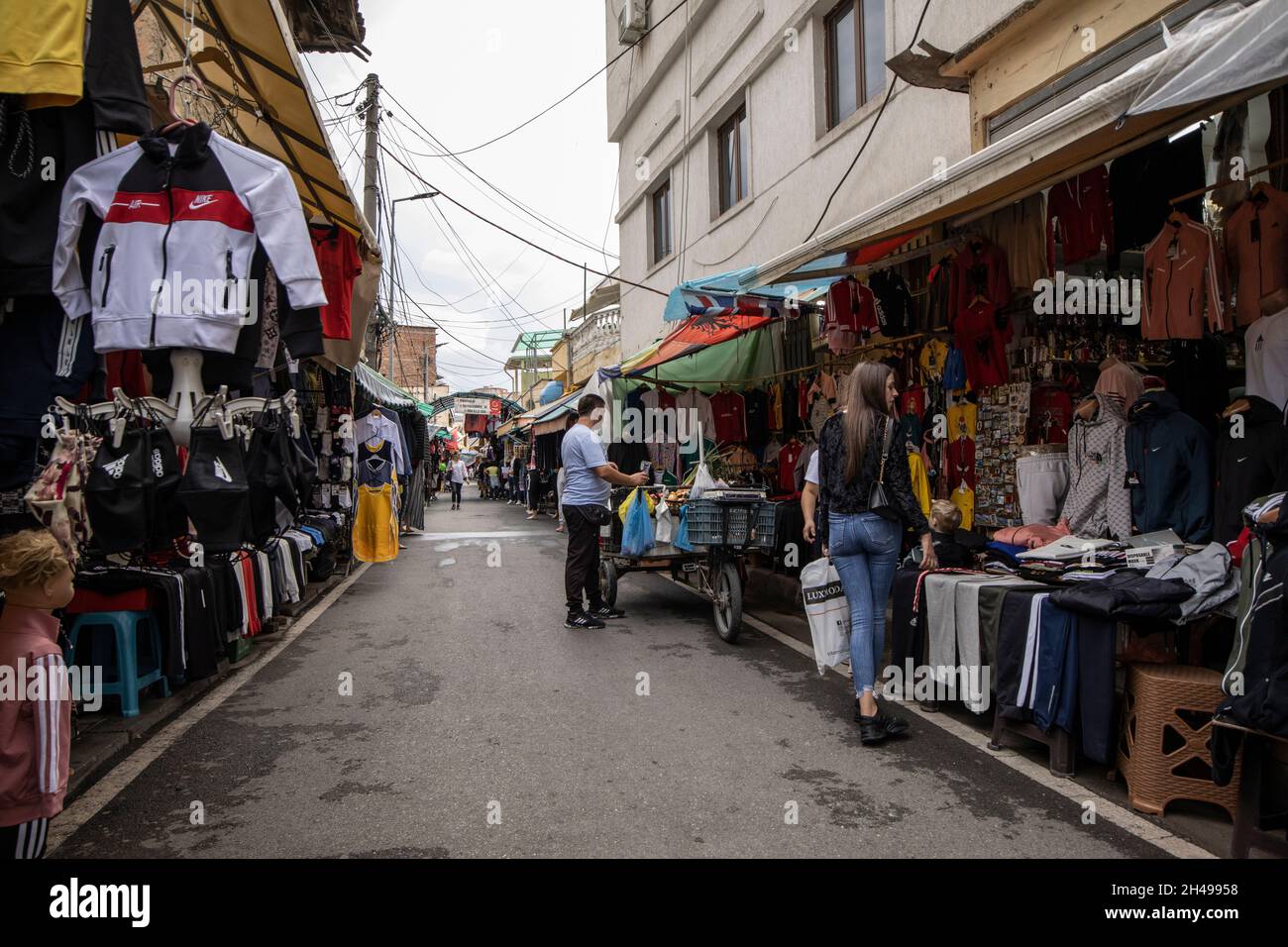 Daily life in Tirana, the capital of Albania, known for its colourful ...