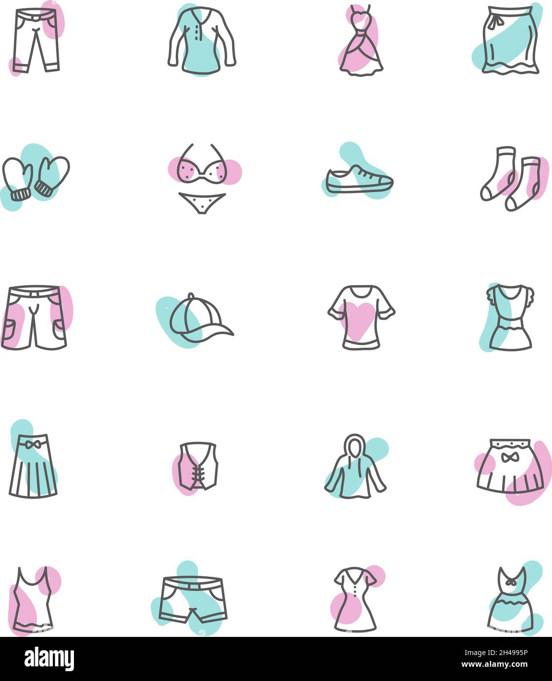 Mockup clothing icon collection Cut Out Stock Images & Pictures - Alamy