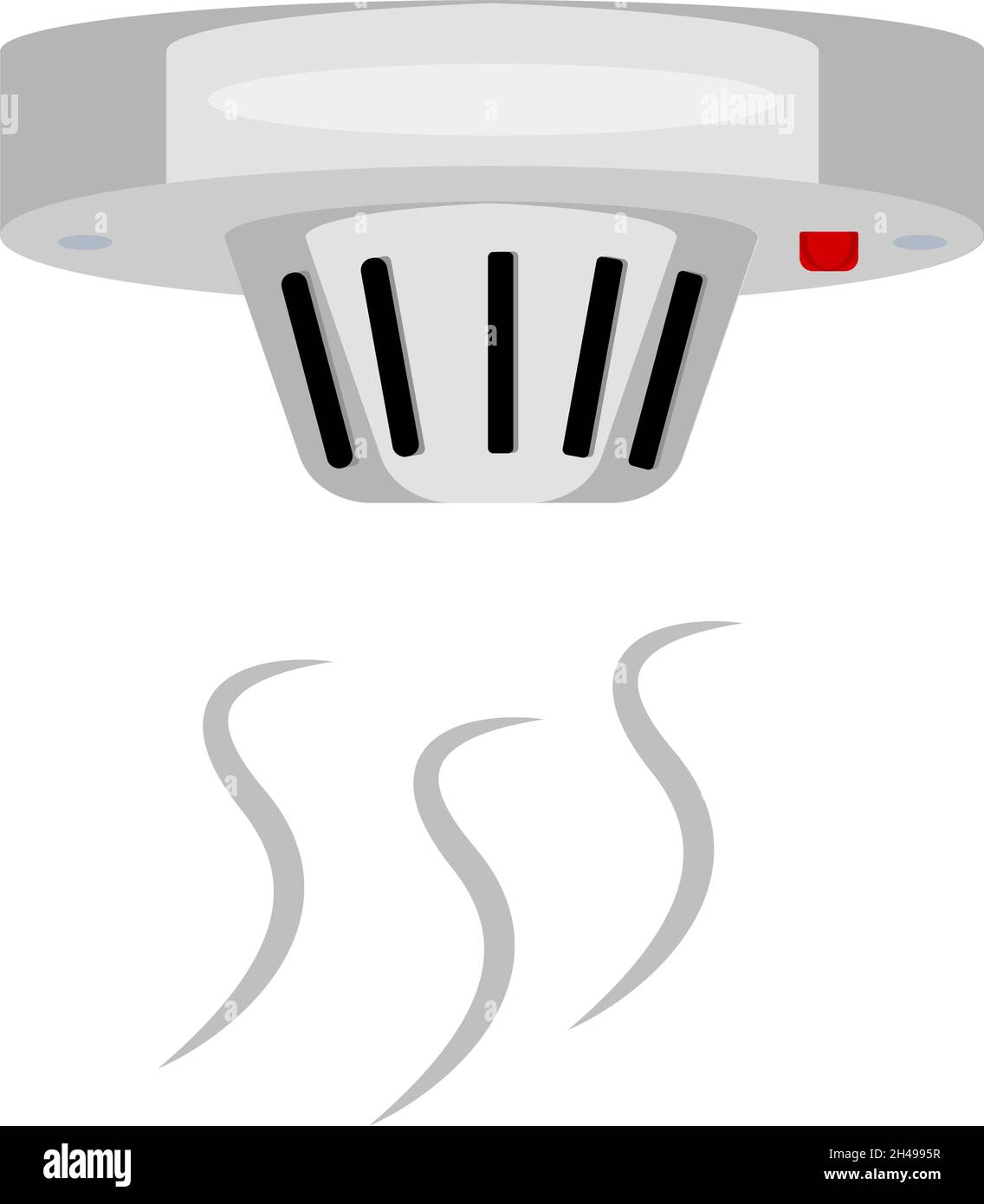 Smoke alarm on a ceiling Stock Vector Images - Alamy