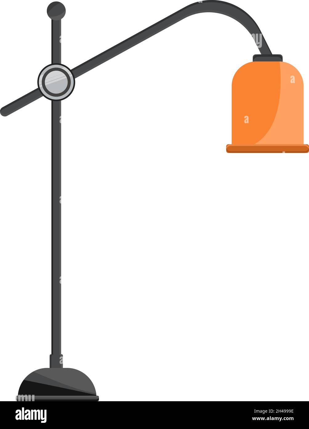 Orange lamp, illustration, vector on a white background Stock Vector ...