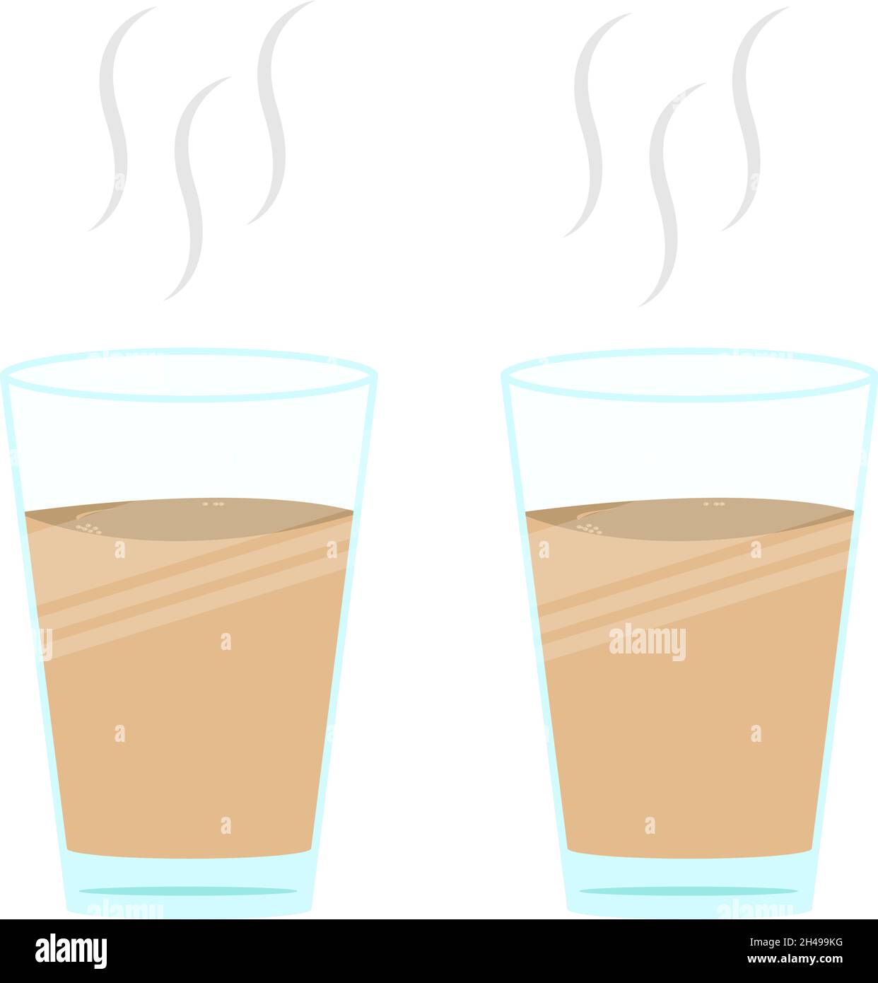 Glass jar hot tea Stock Vector Images - Alamy