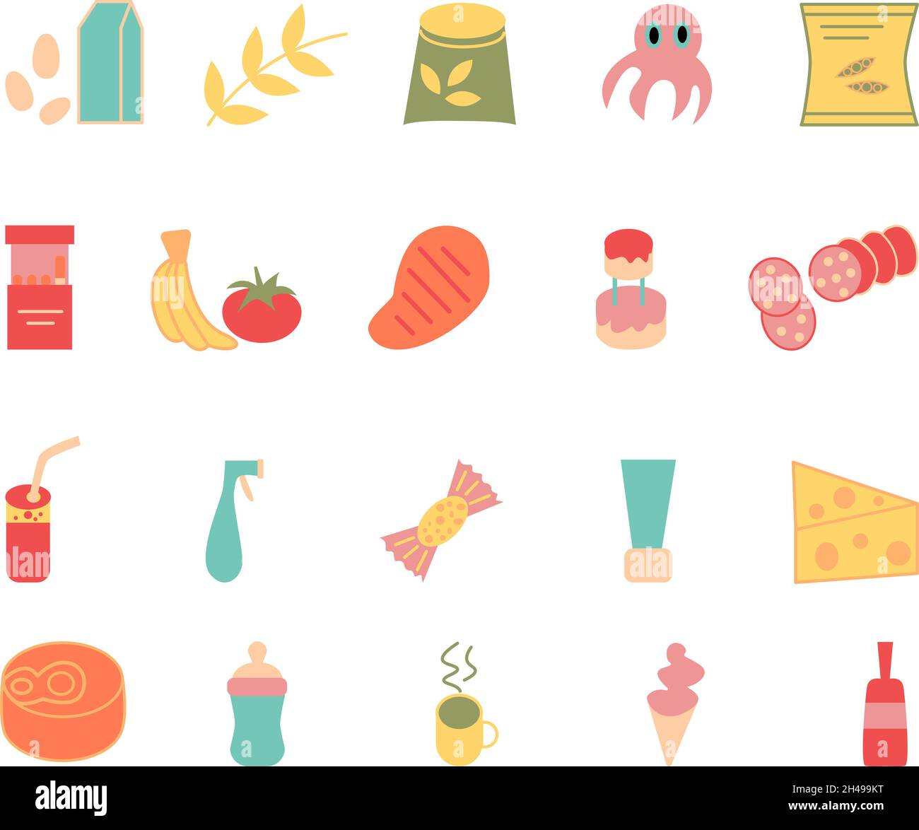 Grocery shop, illustration, vector, on a white background Stock Vector ...