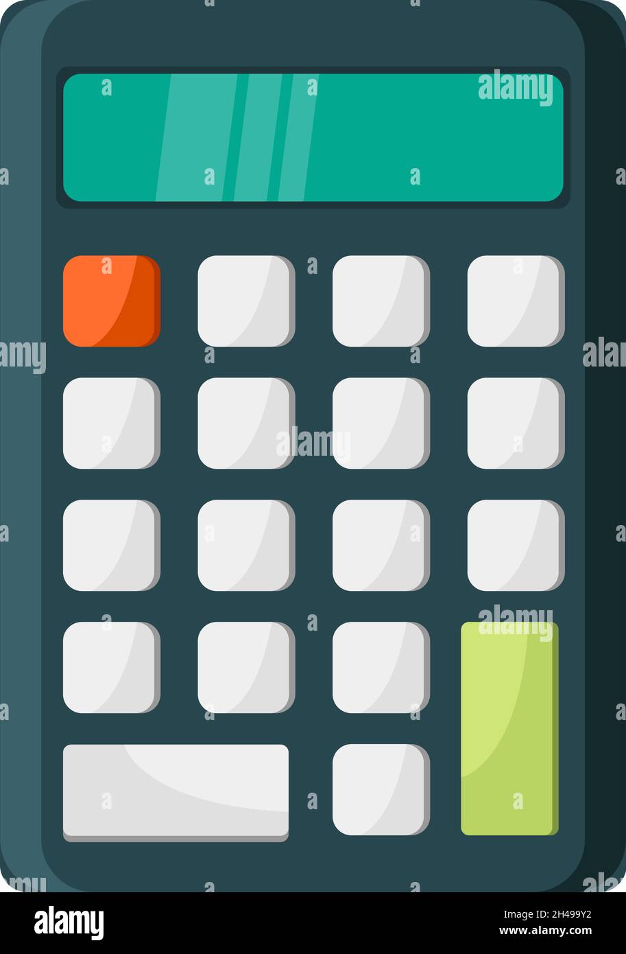 Black calculator, illustration, vector on a white background Stock ...