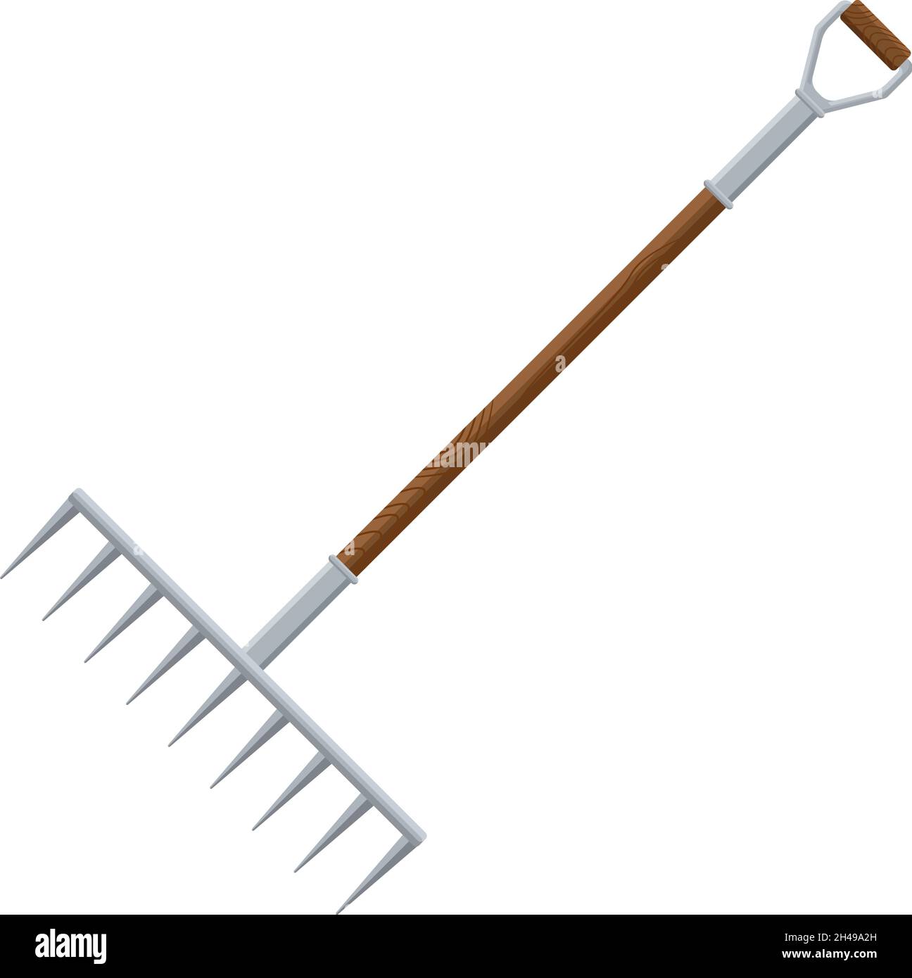 Farm rakes, illustration, vector on a white background Stock Vector ...