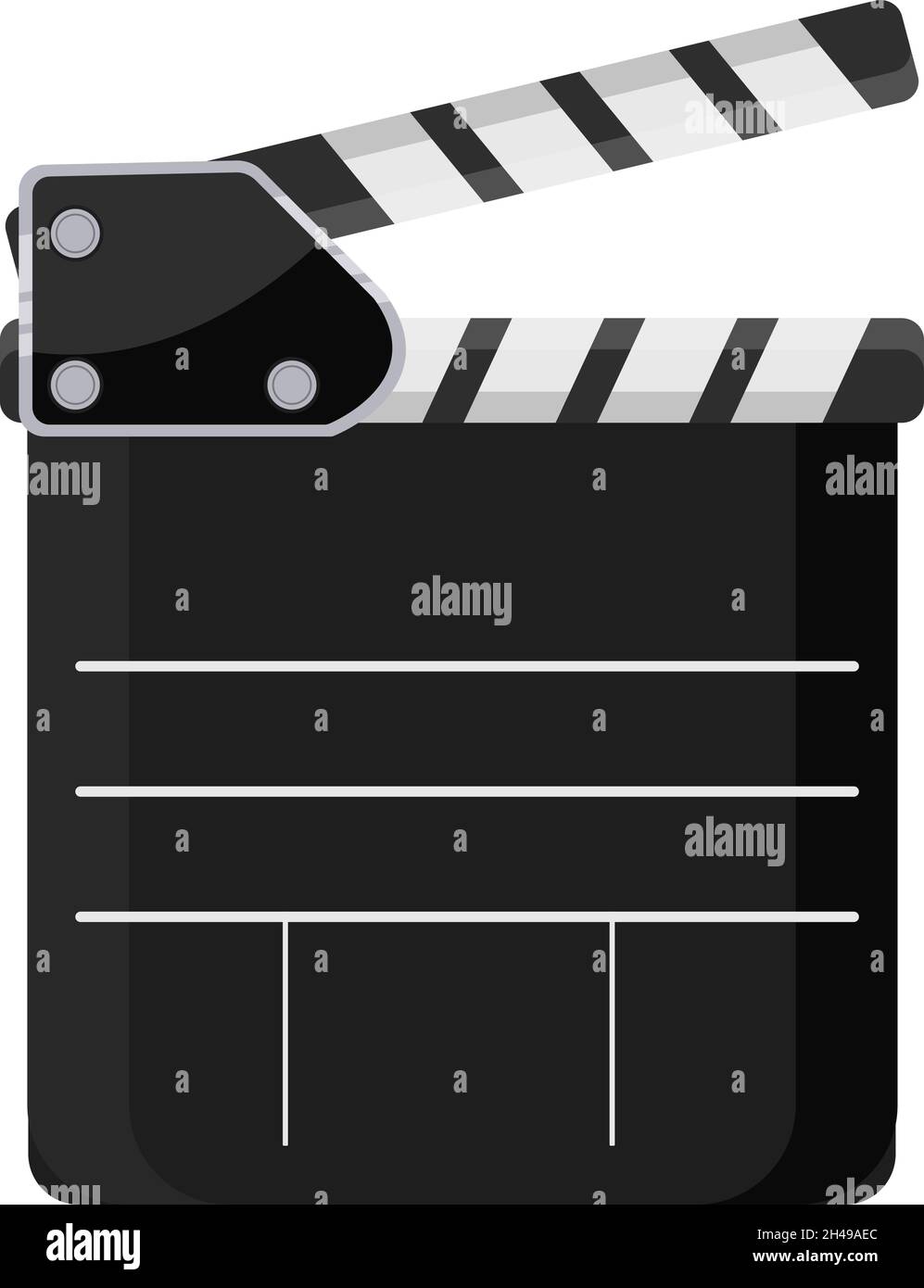 Clapper board, illustration, vector on a white background Stock Vector ...