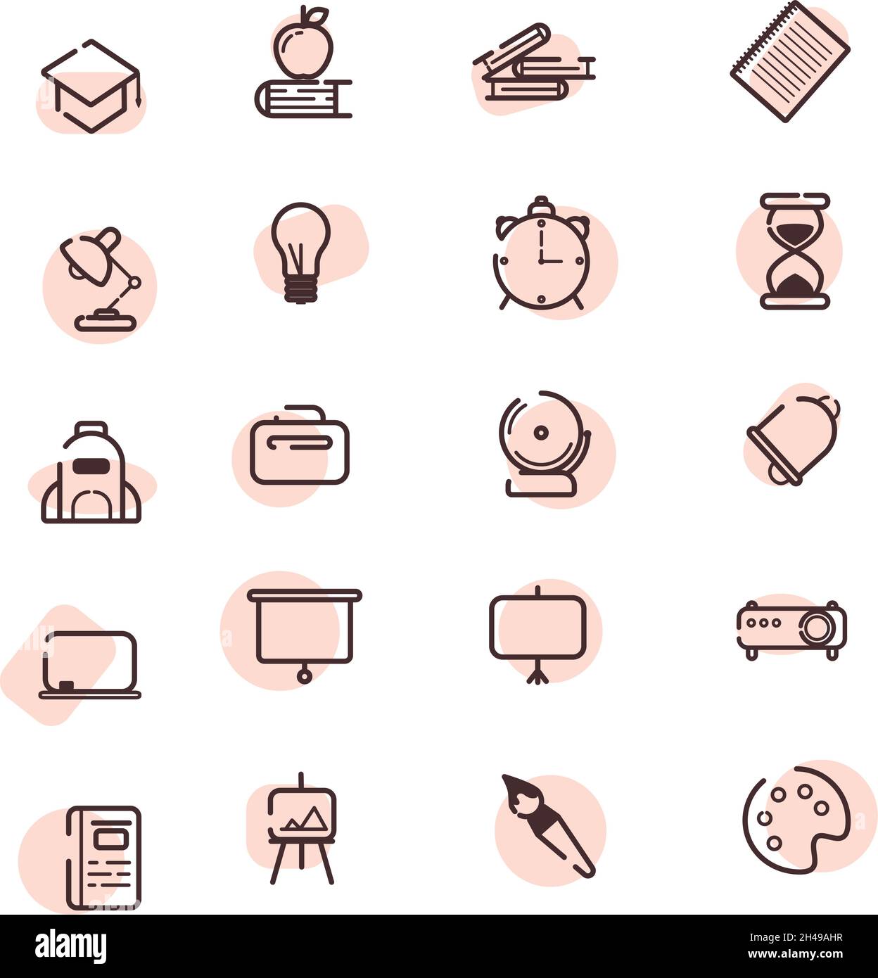 Modern school education, illustration, vector, on a white background ...