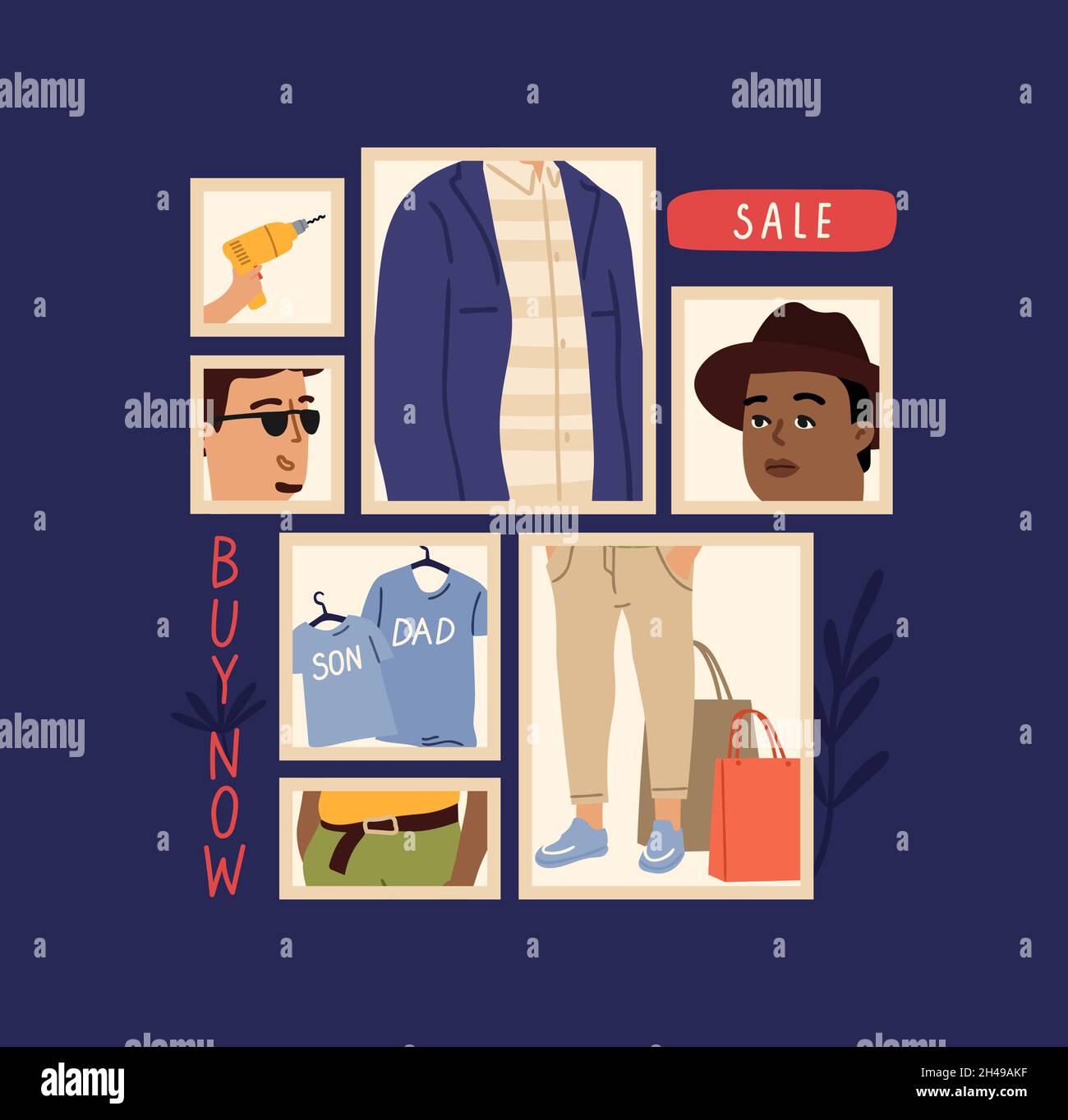 Male sale. Shopping discount men fashion, man wear hat and stylish ...