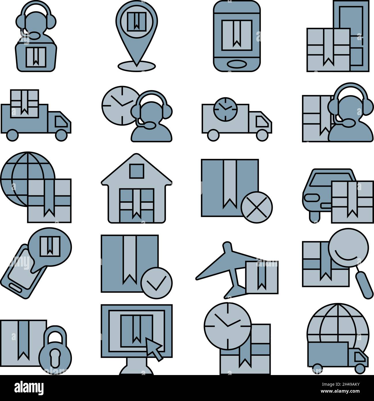 Delivery company, illustration, vector, on a white background Stock ...