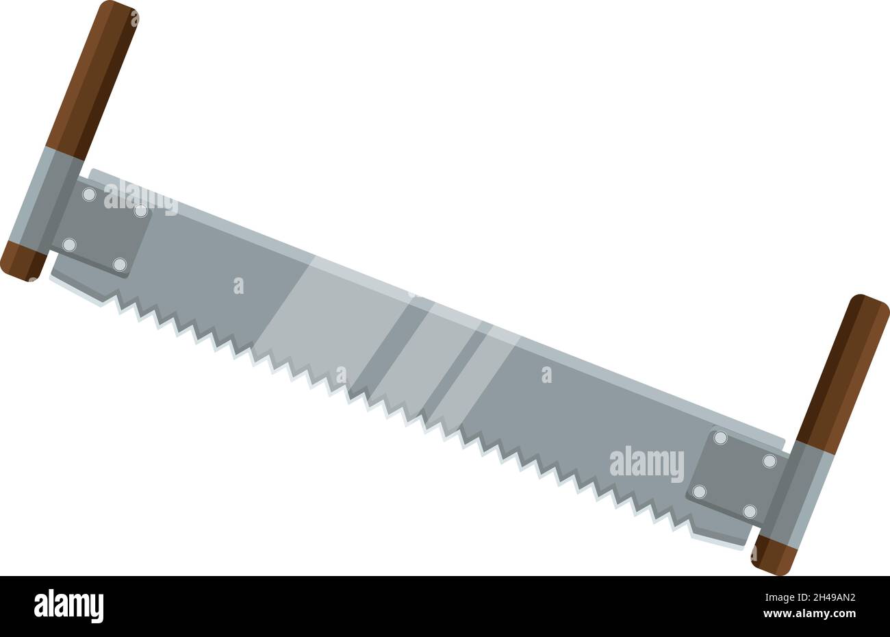 Double handed saw Stock Vector Images Alamy