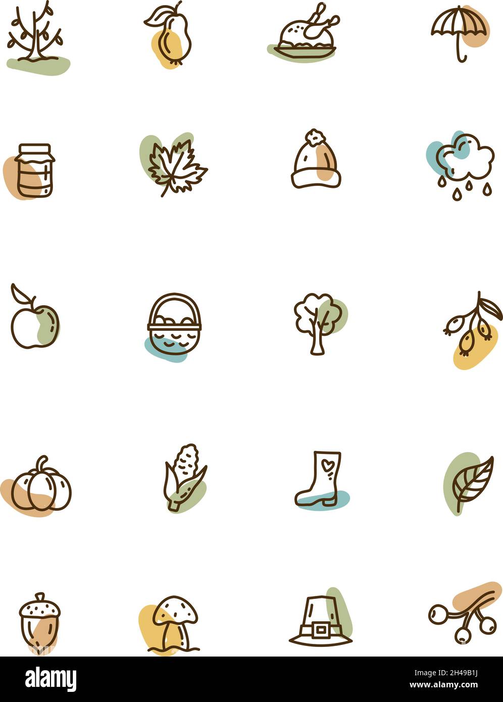 Flower autumn season nature Stock Vector Images - Alamy