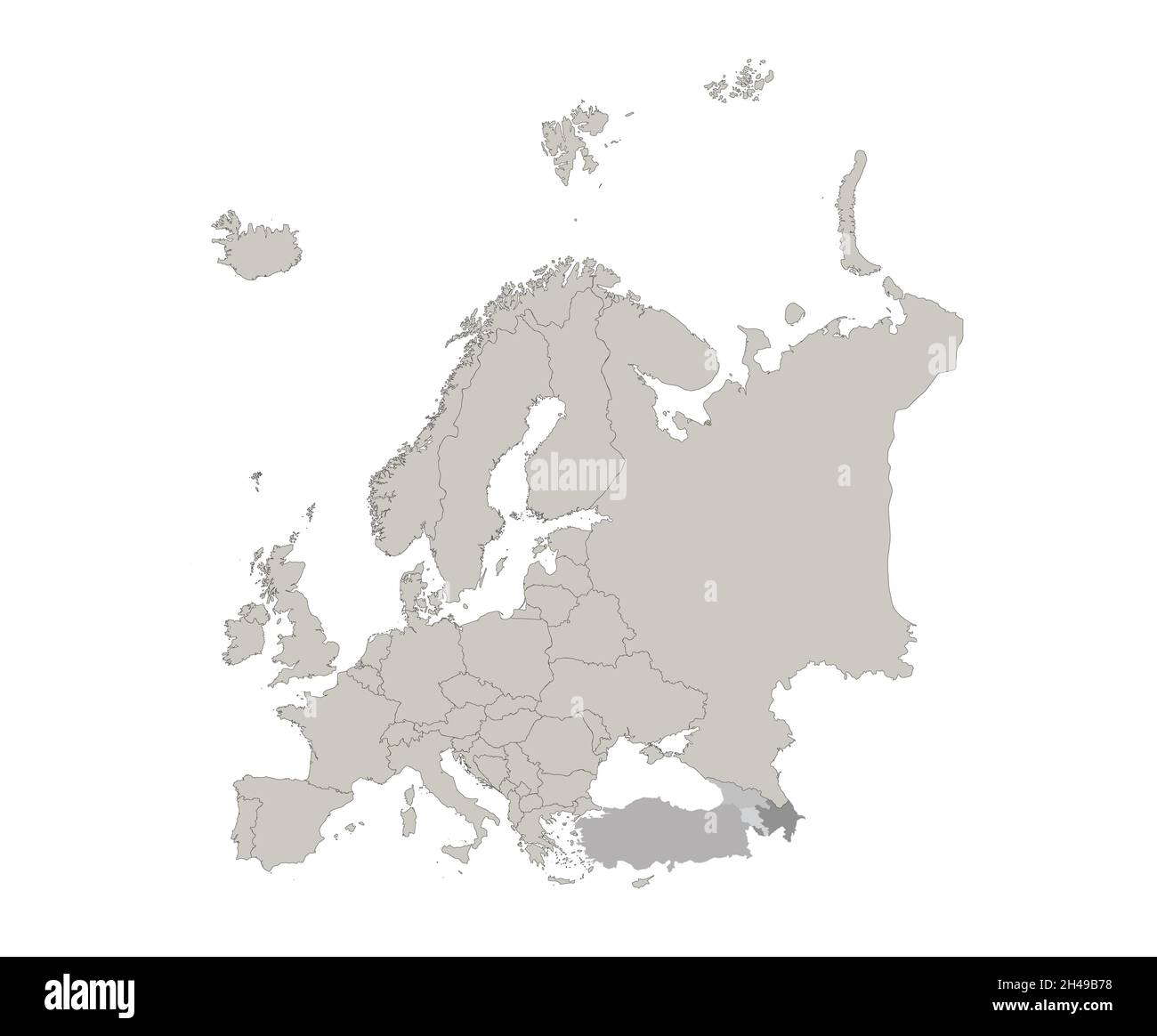 Blank map of europe Cut Out Stock Images & Pictures - Alamy