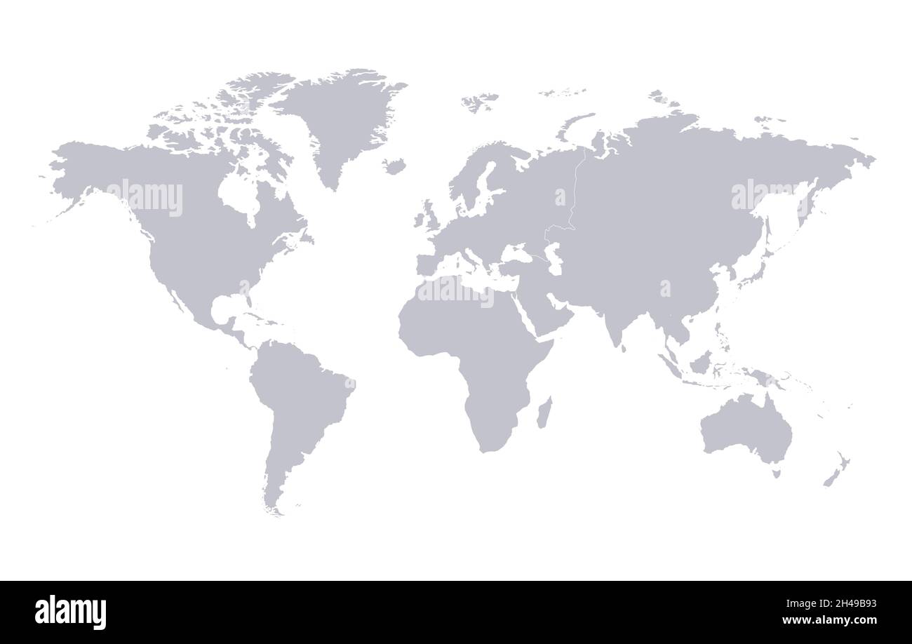 Infographics of World map, individual continents blank Stock Photo - Alamy