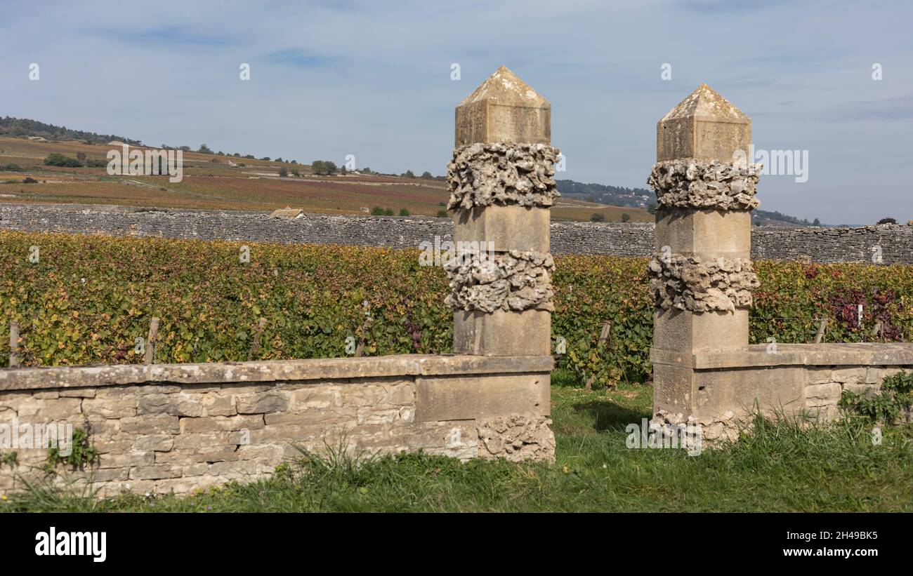 Gateway to the walled vineyards of the Burgundy region Stock Photo - Alamy