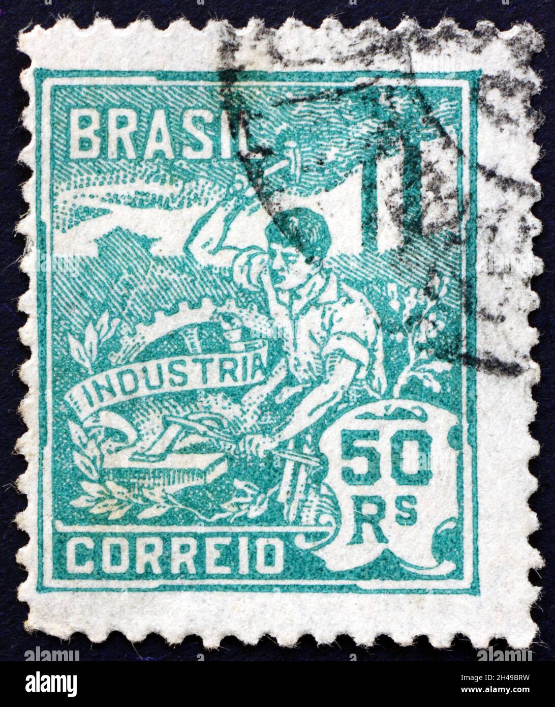 Old postage stamp brazil hi-res stock photography and images - Alamy