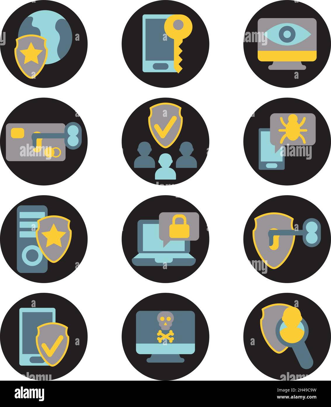 Cyber Security Illustration Vector On A White Background Stock Vector Image And Art Alamy