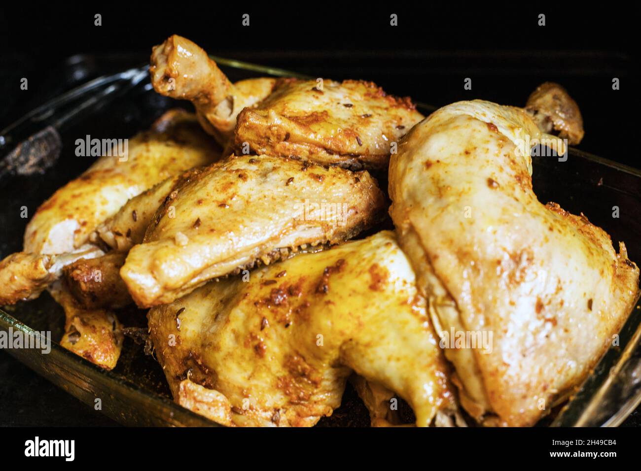 just cooked chicken legs Stock Photo - Alamy