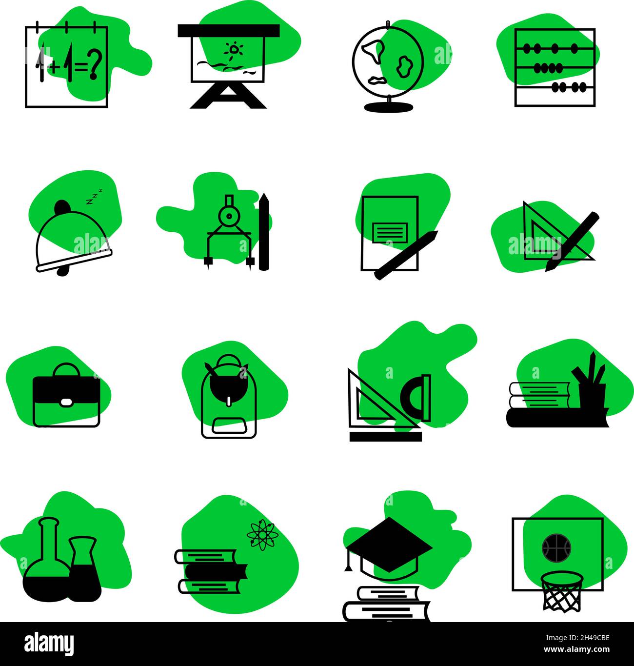 School education, illustration, vector, on a white background Stock ...