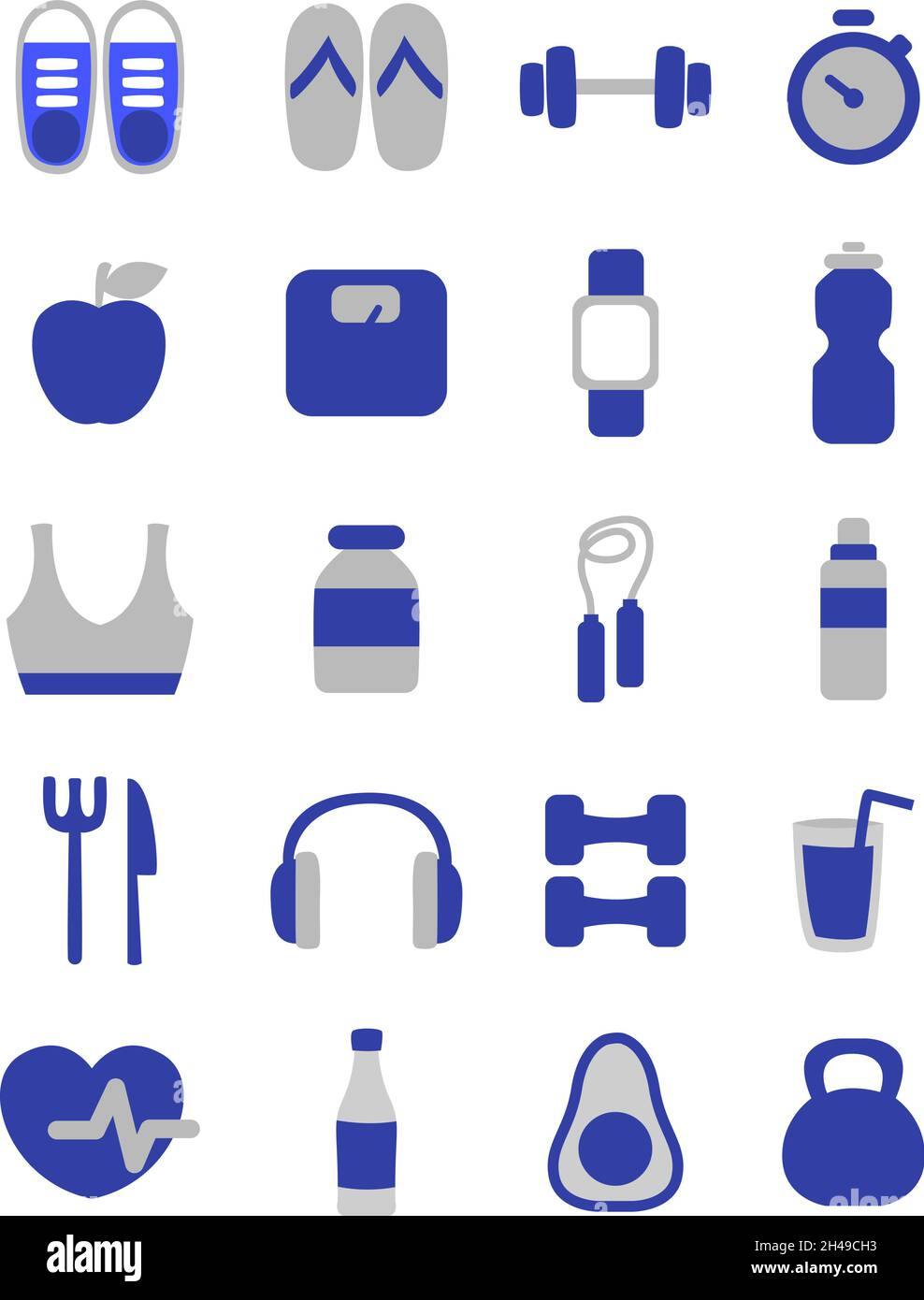 Fitness equipment, illustration, vector, on a white background Stock Vector Image & Art - Alamy