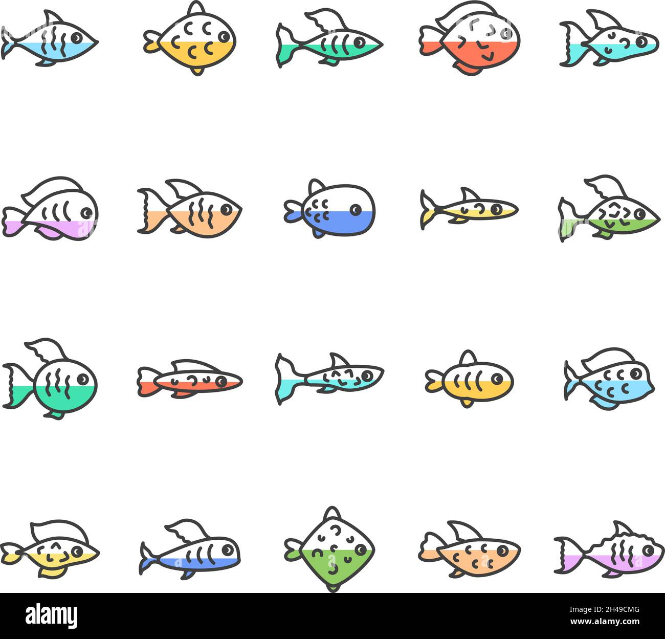 Colorful underwater ocean life Cut Out Stock Images & Pictures - Alamy