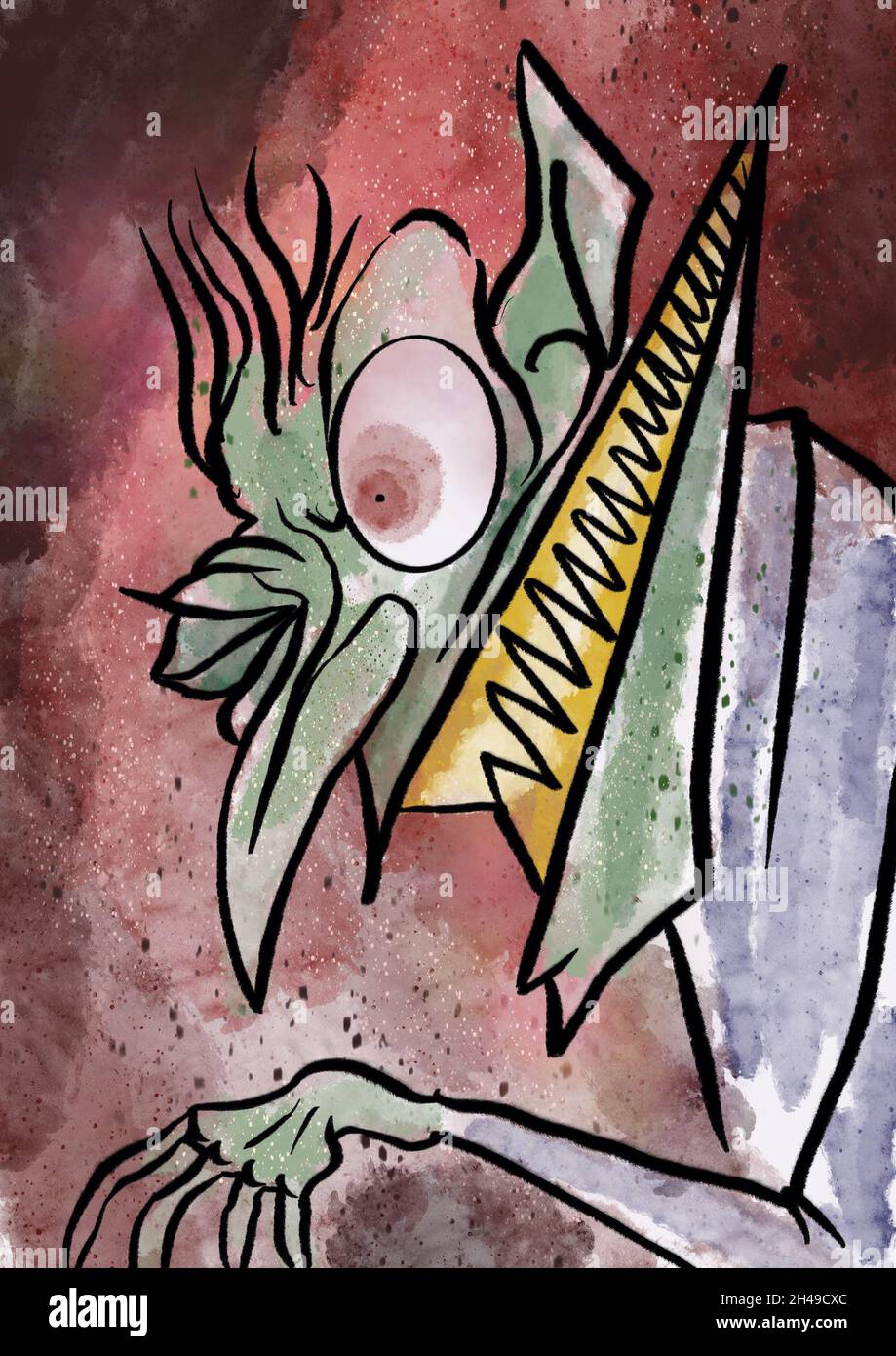 a very angry goblin Stock Photo - Alamy