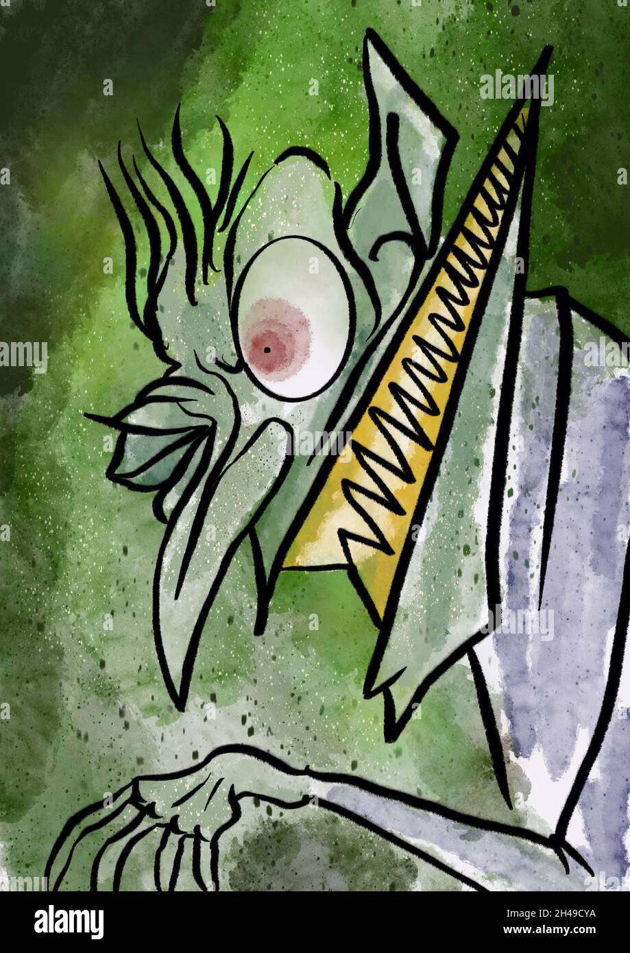 a very angry goblin Stock Photo - Alamy