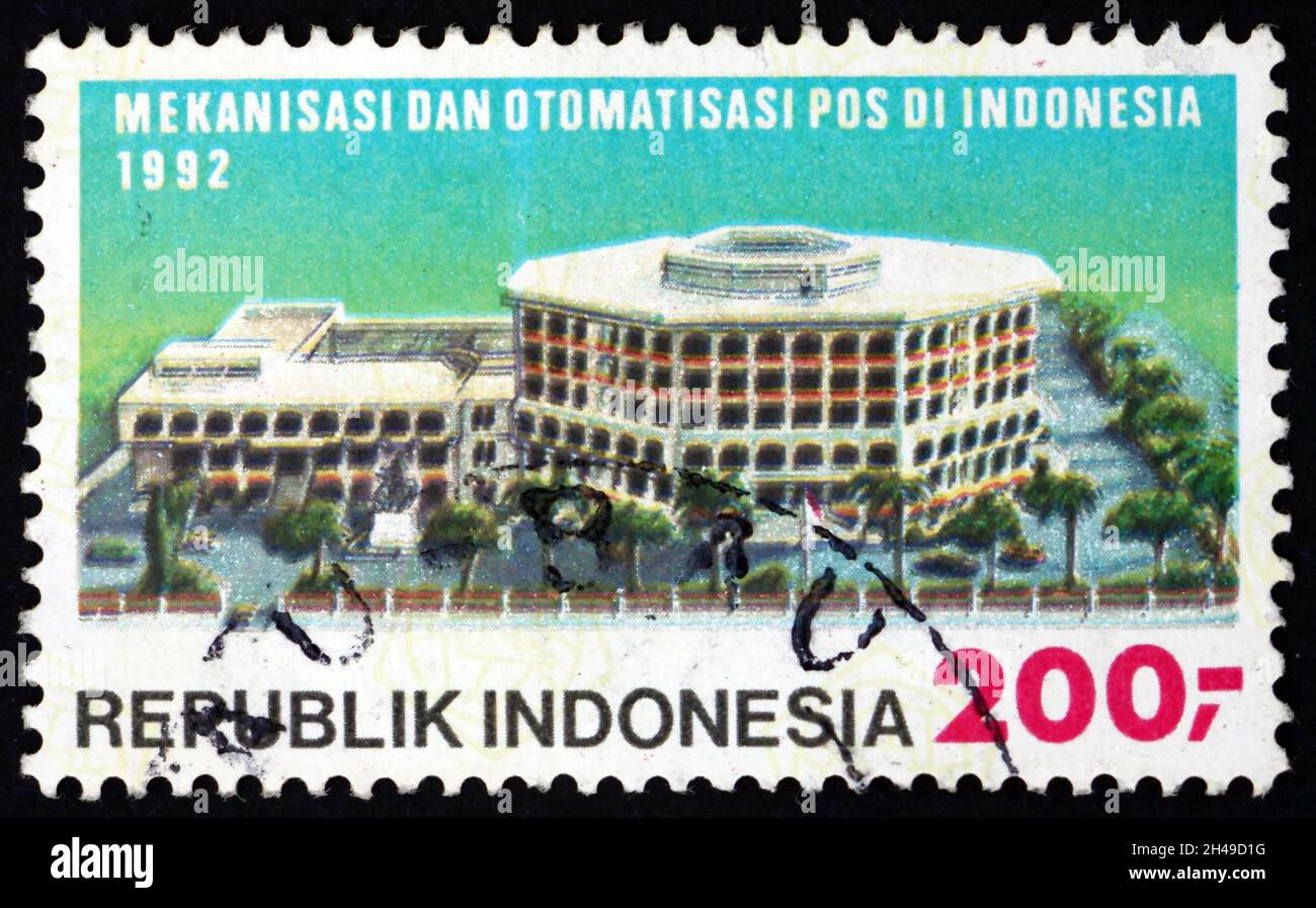 INDONESIA - CIRCA 1992: a stamp printed in Indonesia dedicated to ...