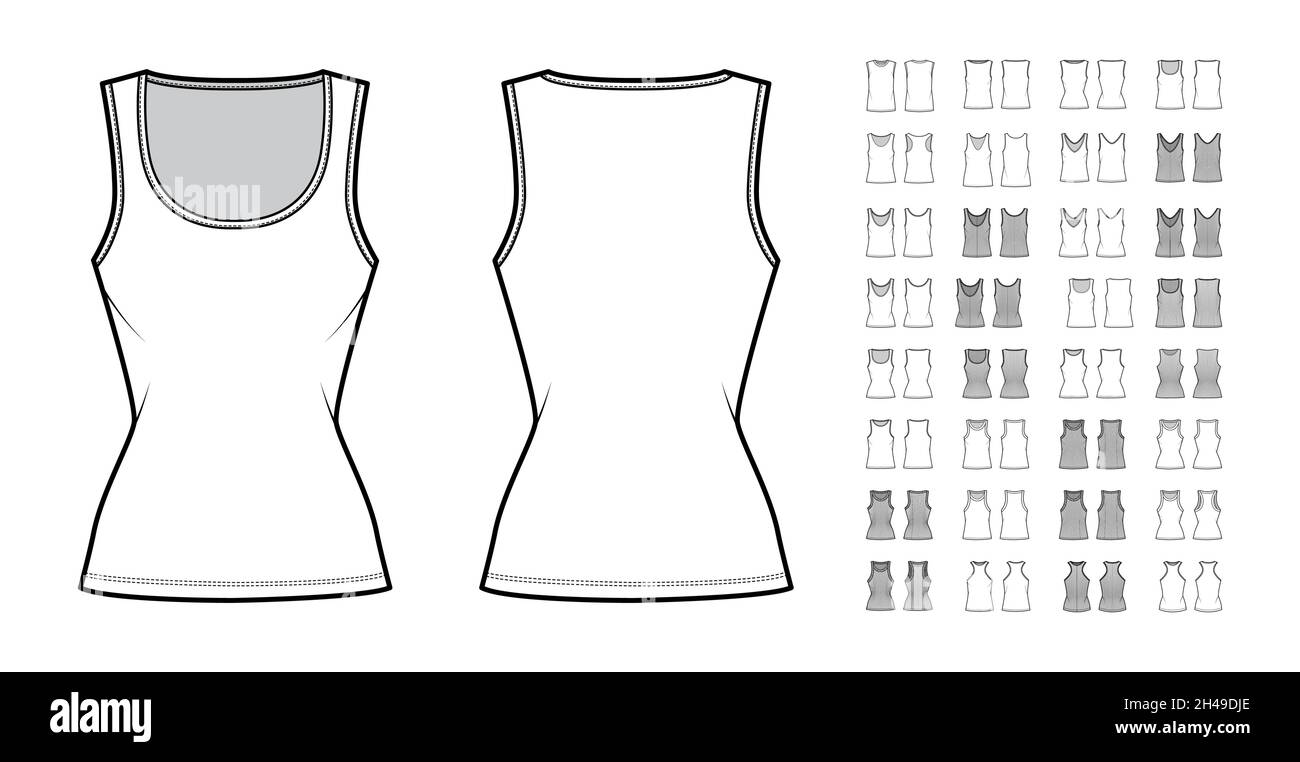 Sleeveless blouses Stock Vector Images - Alamy
