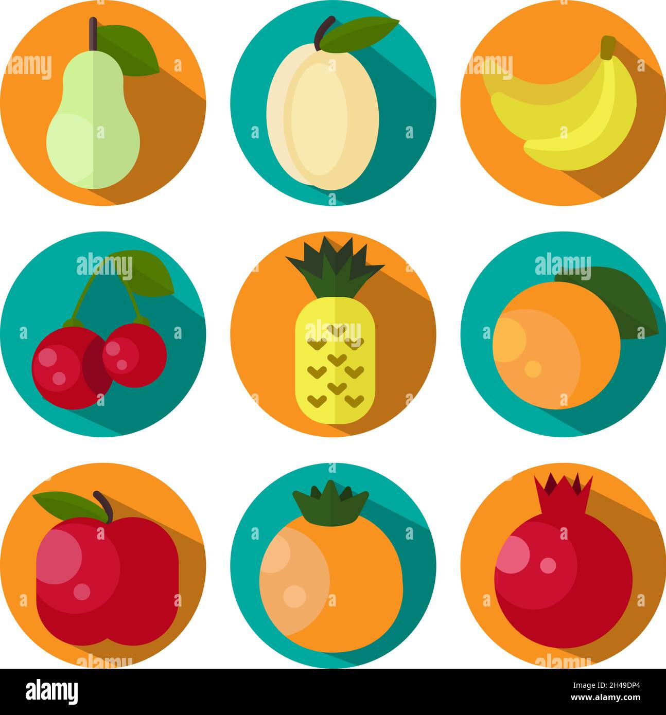 Healthy fruit illustration vector Stock Vector Images - Alamy