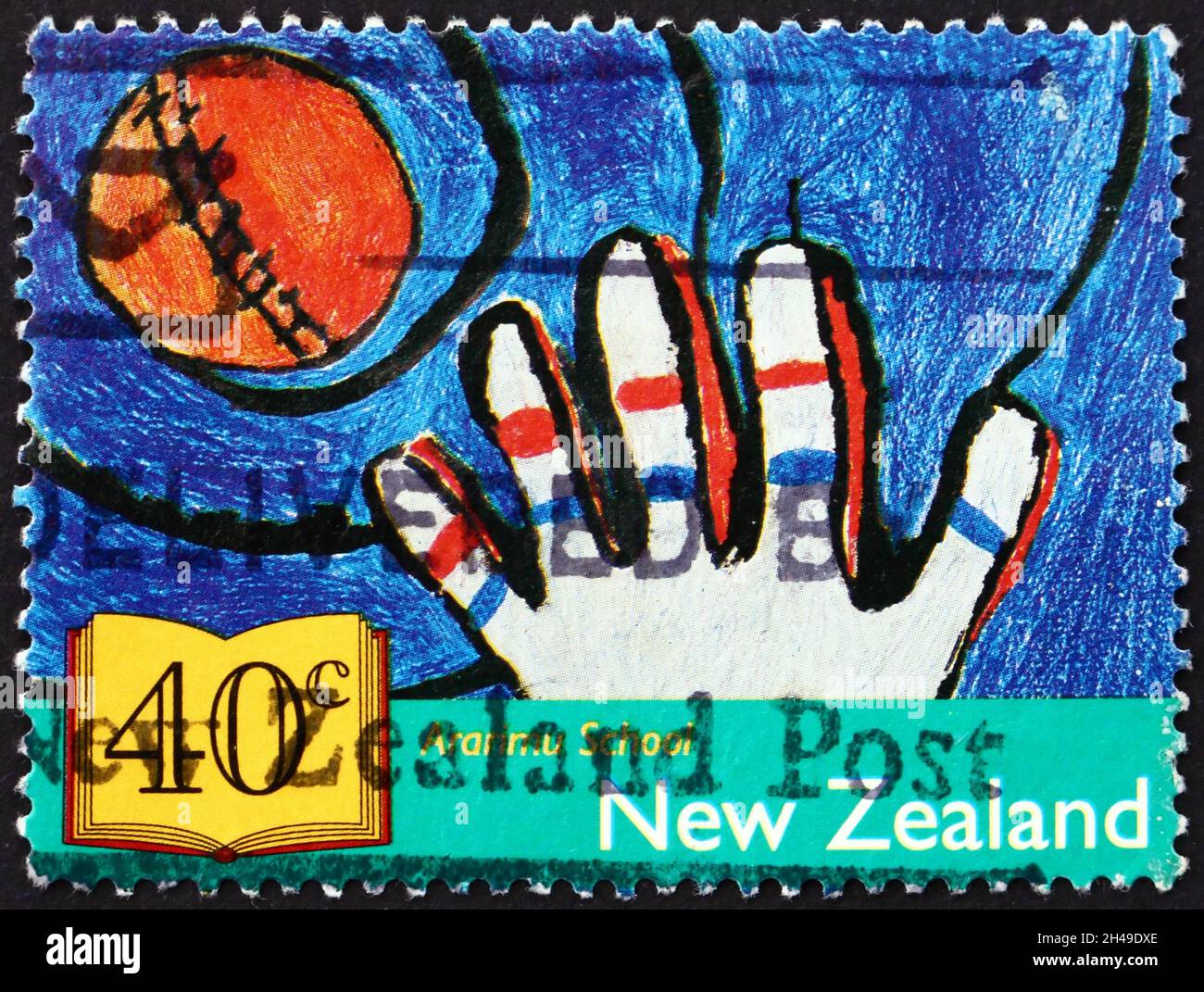NEW ZEALAND - CIRCA 2002: a stamp printed in New Zealand shows hand and ...