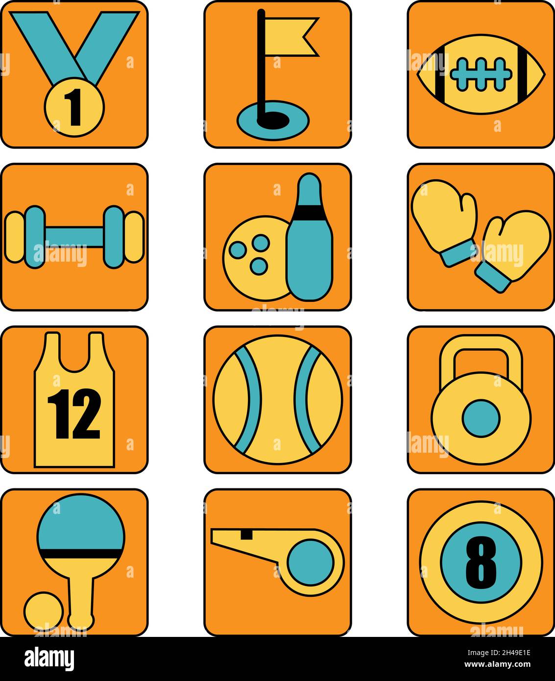 Sports activity vector vectors Cut Out Stock Images & Pictures - Alamy