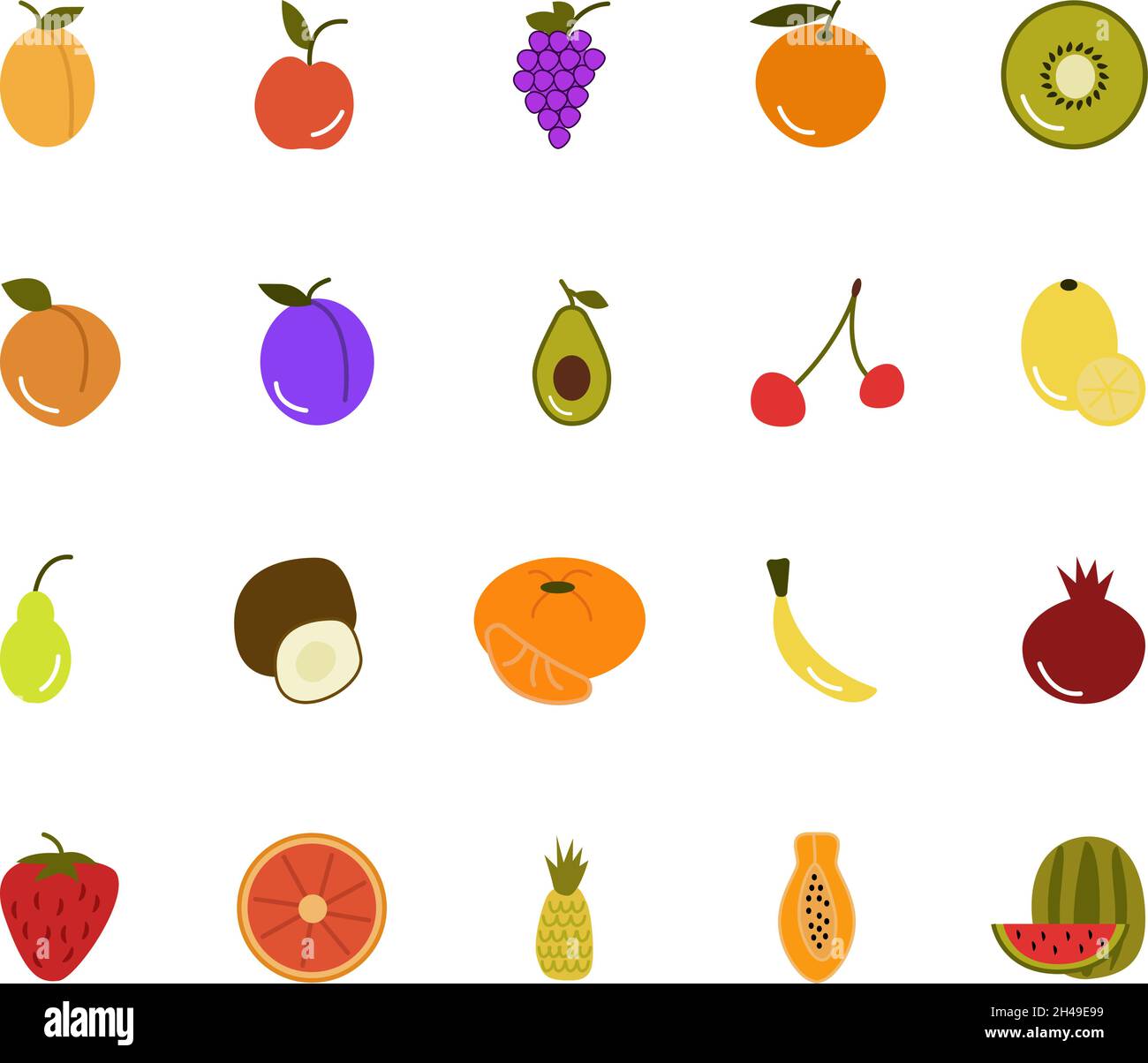 Sweet fruits Stock Vector Images - Alamy