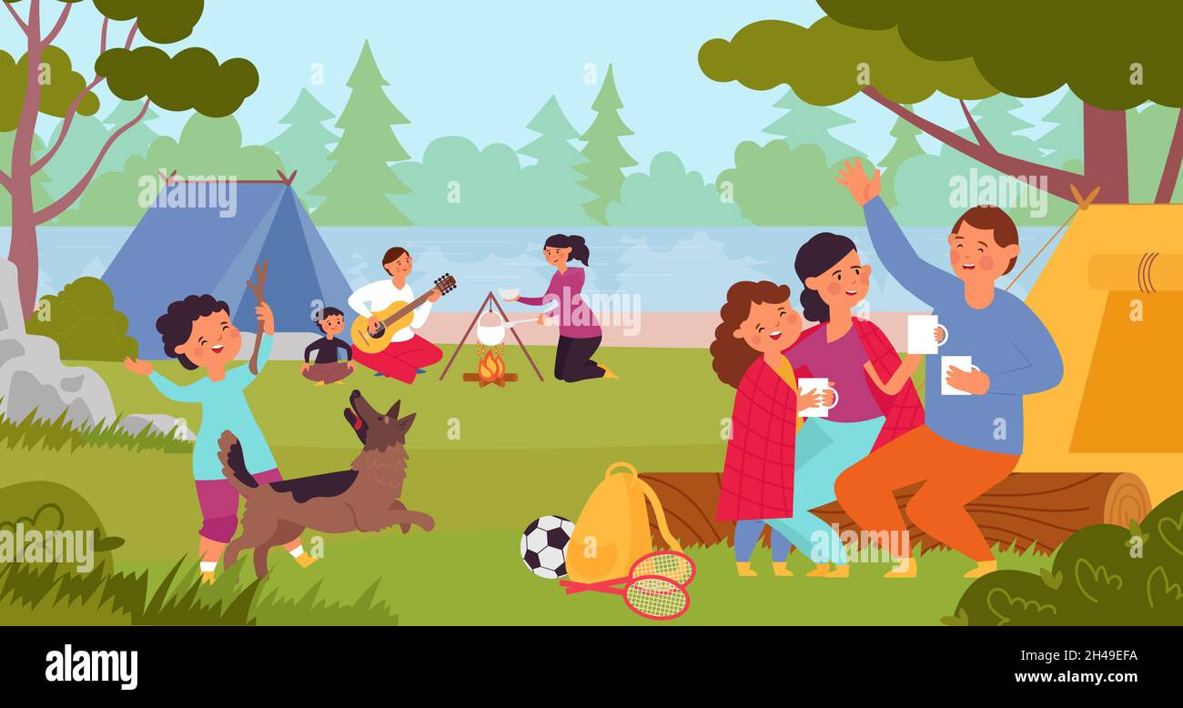 People Camping Clipart Pictures