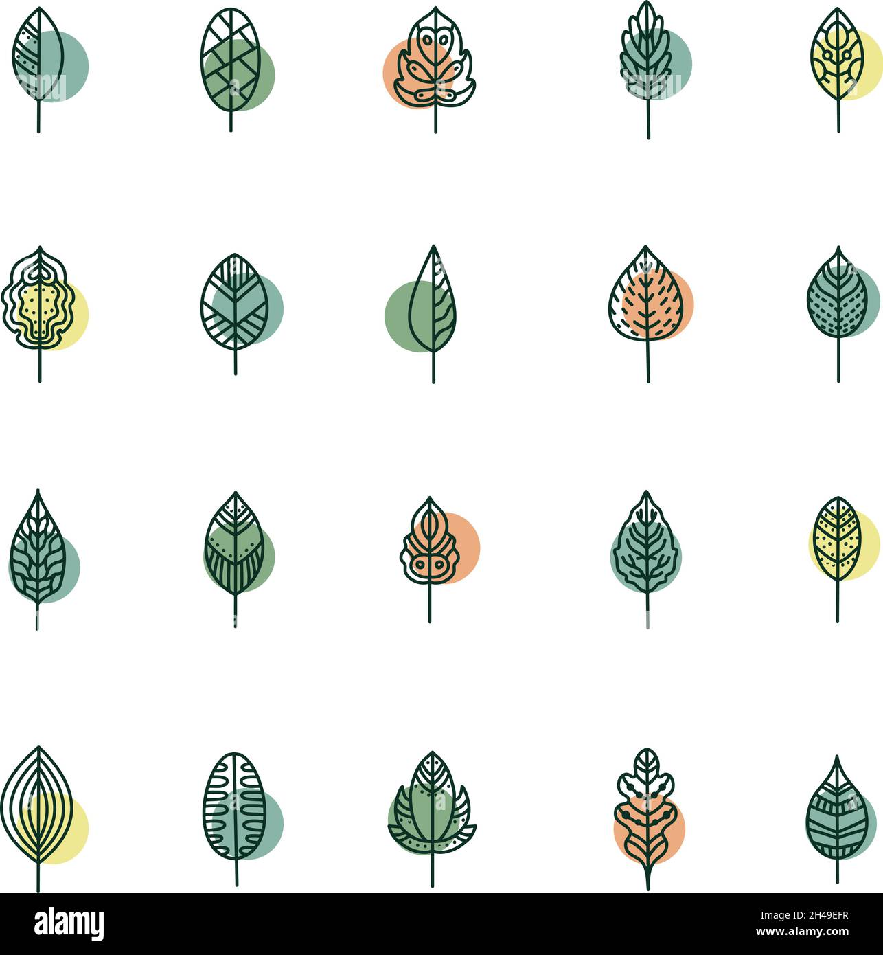 Colorful leaves vector vectors hi-res stock photography and images - Alamy