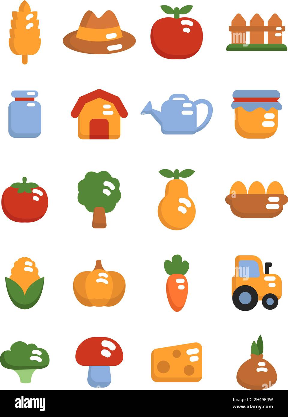 Farm life, illustration, vector, on a white background Stock Vector ...