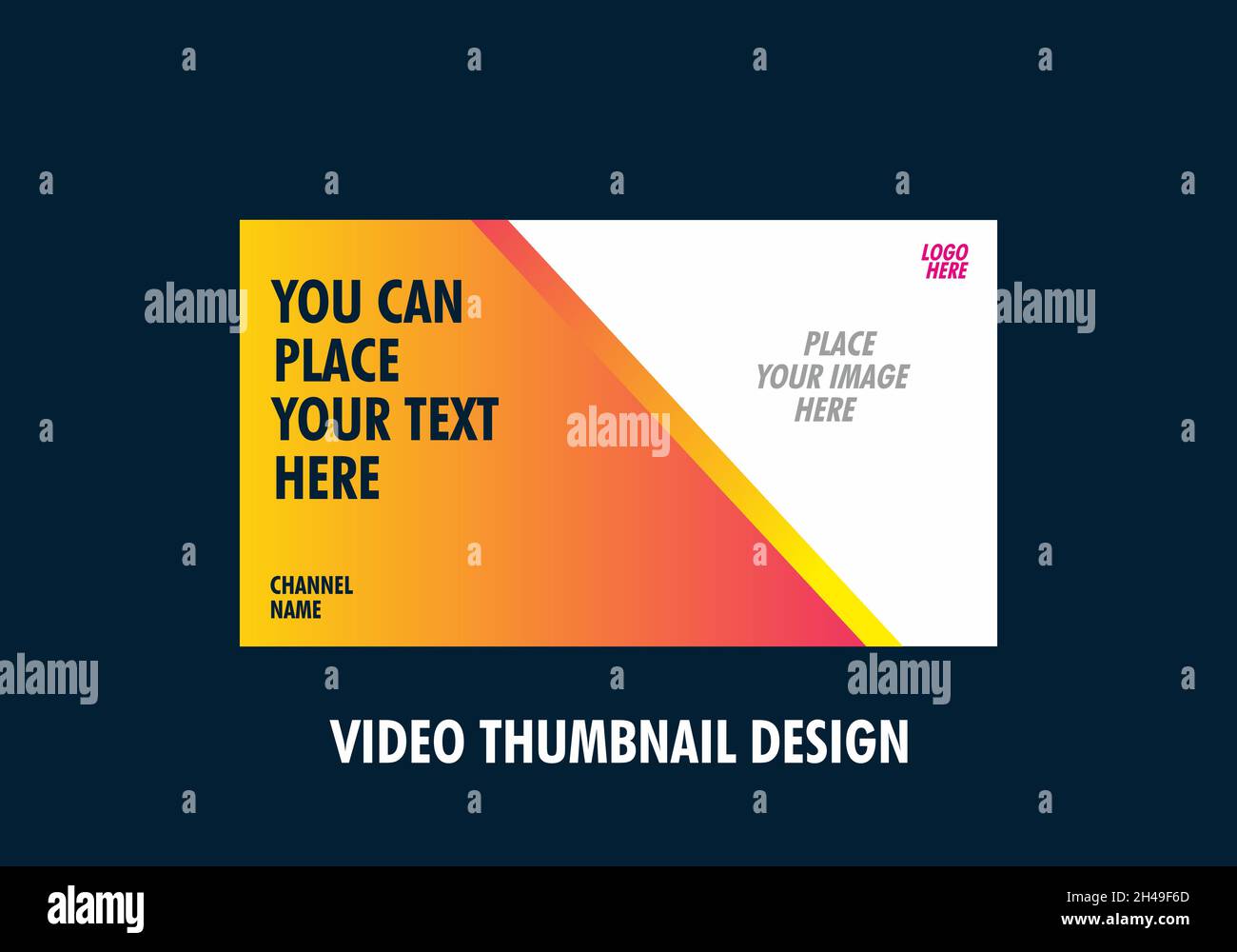 Unique and colorful video thumbnail design Stock Vector Image & Art - Alamy