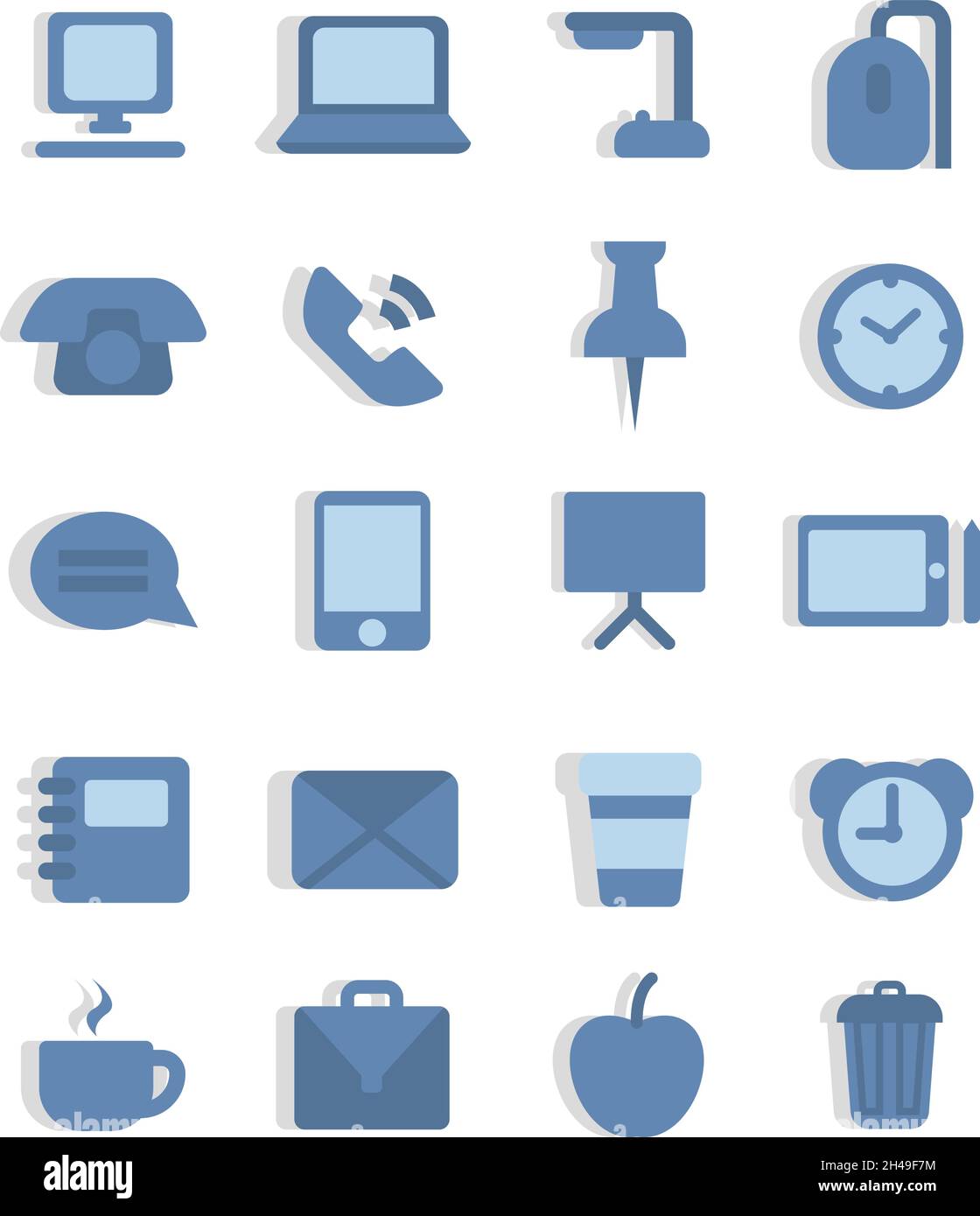 Office business, illustration, vector, on a white background Stock ...