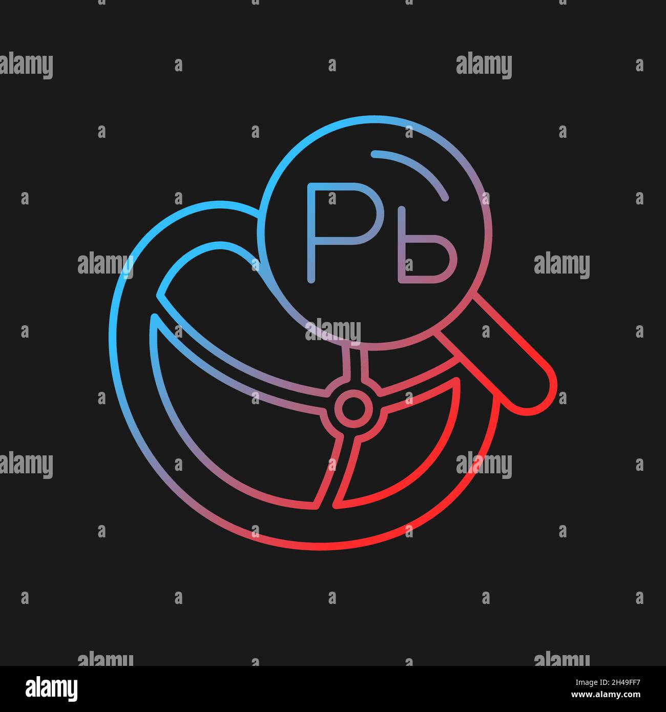 Heavy metal testing gradient vector icon for dark theme Stock Vector ...