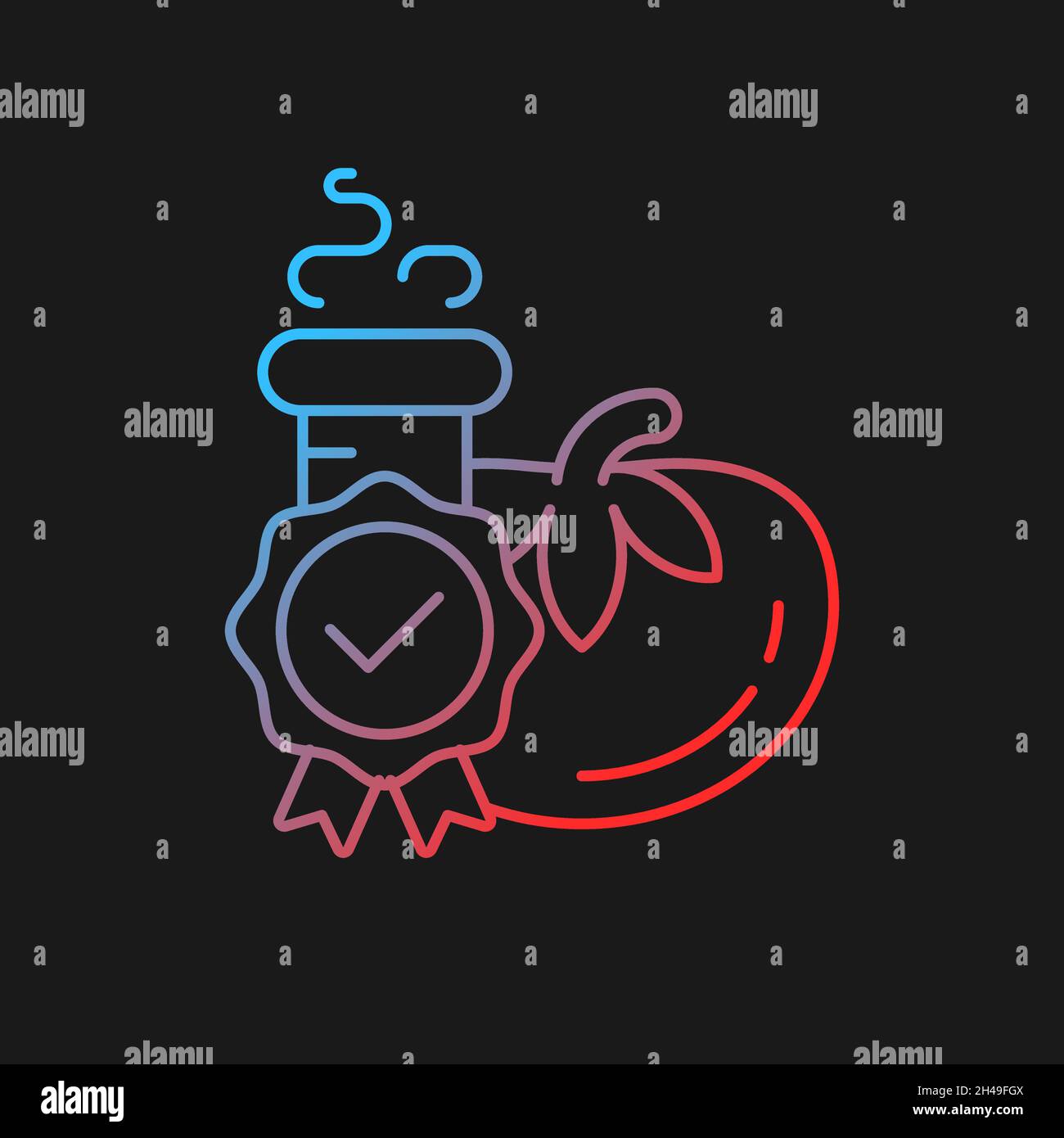 Food quality testing gradient vector icon for dark theme Stock Vector ...