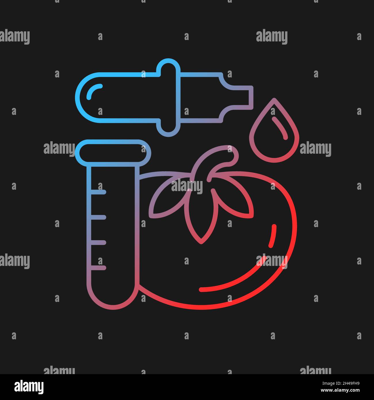 Food additives and preservatives gradient vector icon for dark theme ...