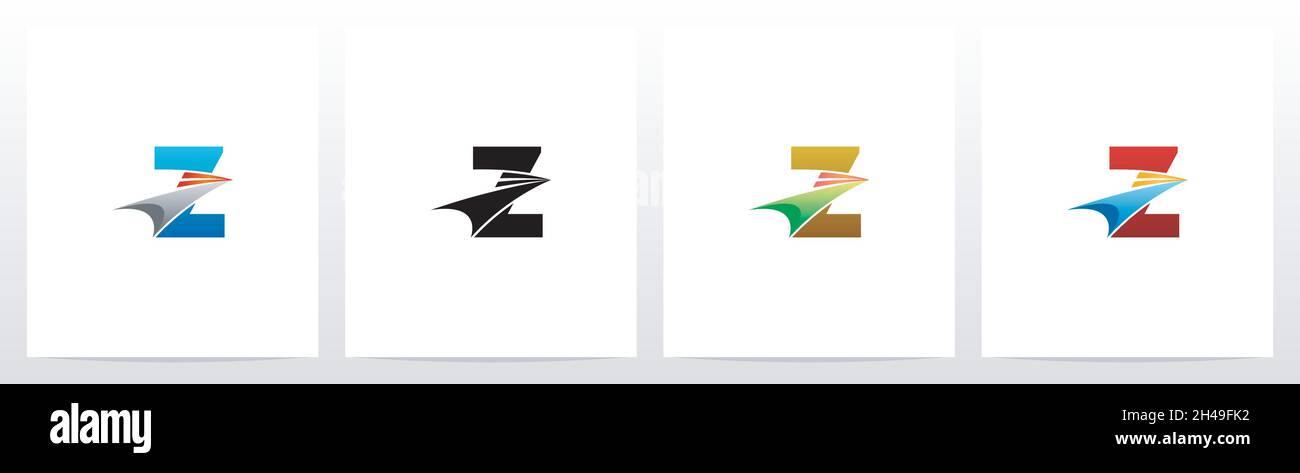 Swoosh Arrow On Letter Logo Design Z Stock Vector Image & Art - Alamy