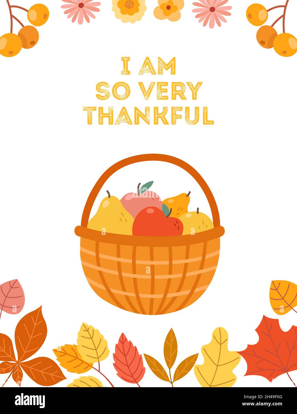 Autumn apple harvest. Pear and apples in basket, Thanksgiving day ...