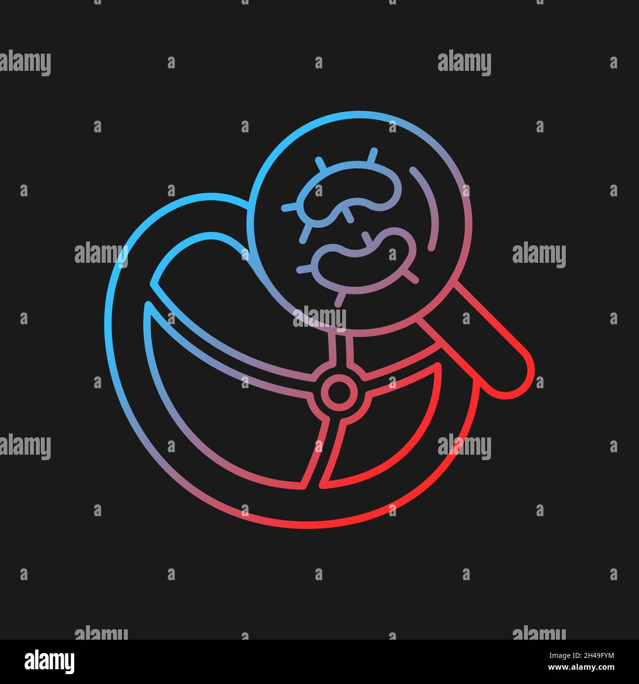 Pathogen testing gradient vector icon for dark theme Stock Vector Image ...