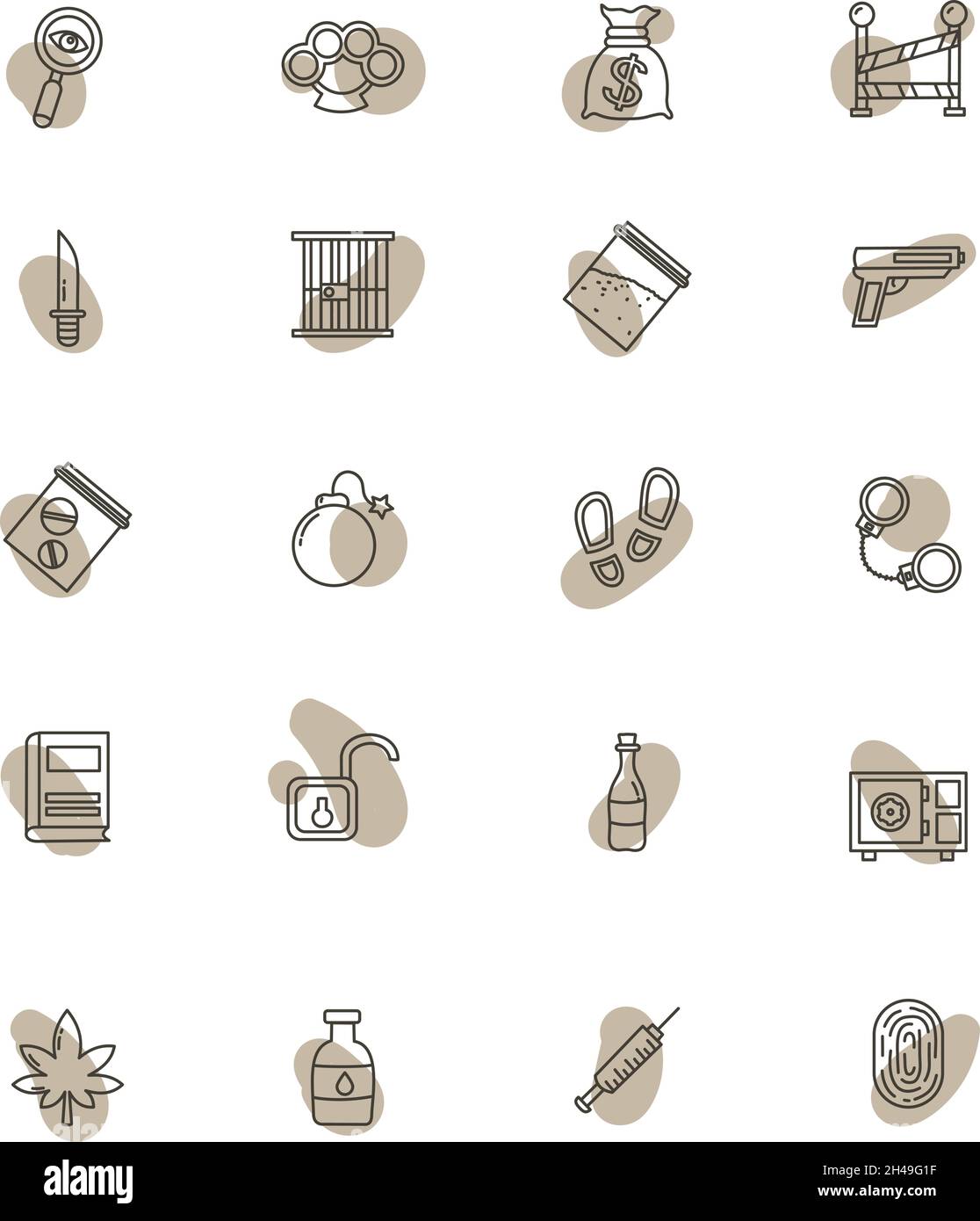 Crime scene, illustration, vector, on a white background Stock Vector ...