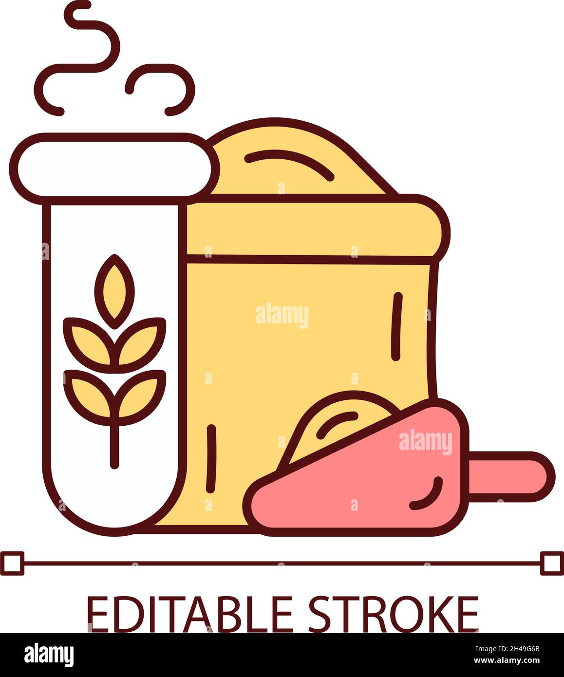 Wheat and flour quality test RGB color icon Stock Vector Image & Art ...