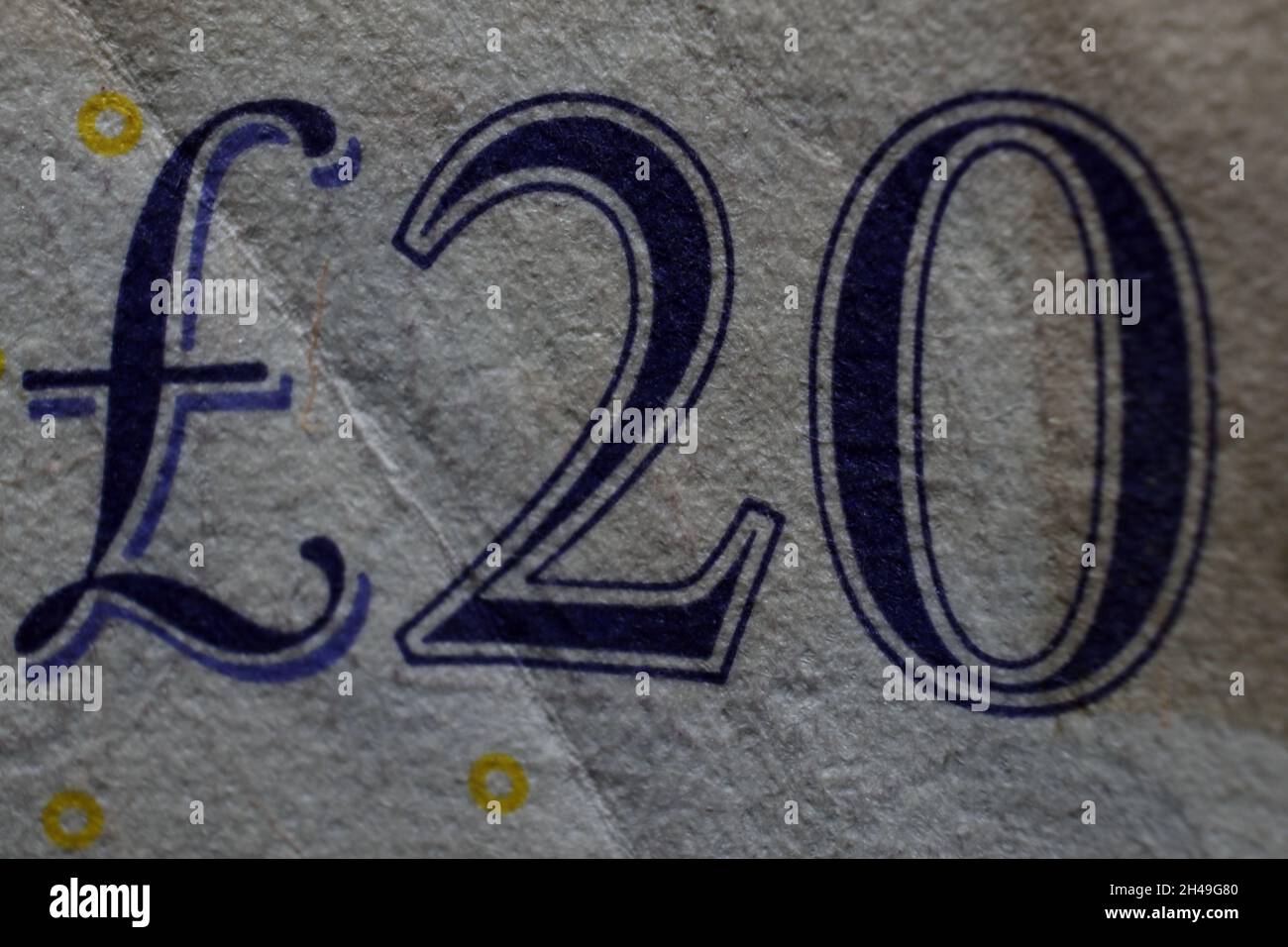 Twenty pound bank england note hi-res stock photography and images - Alamy