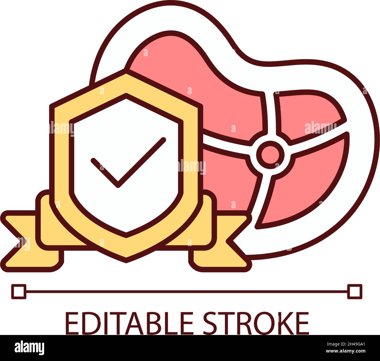 Food safety RGB color icon Stock Vector Image & Art - Alamy