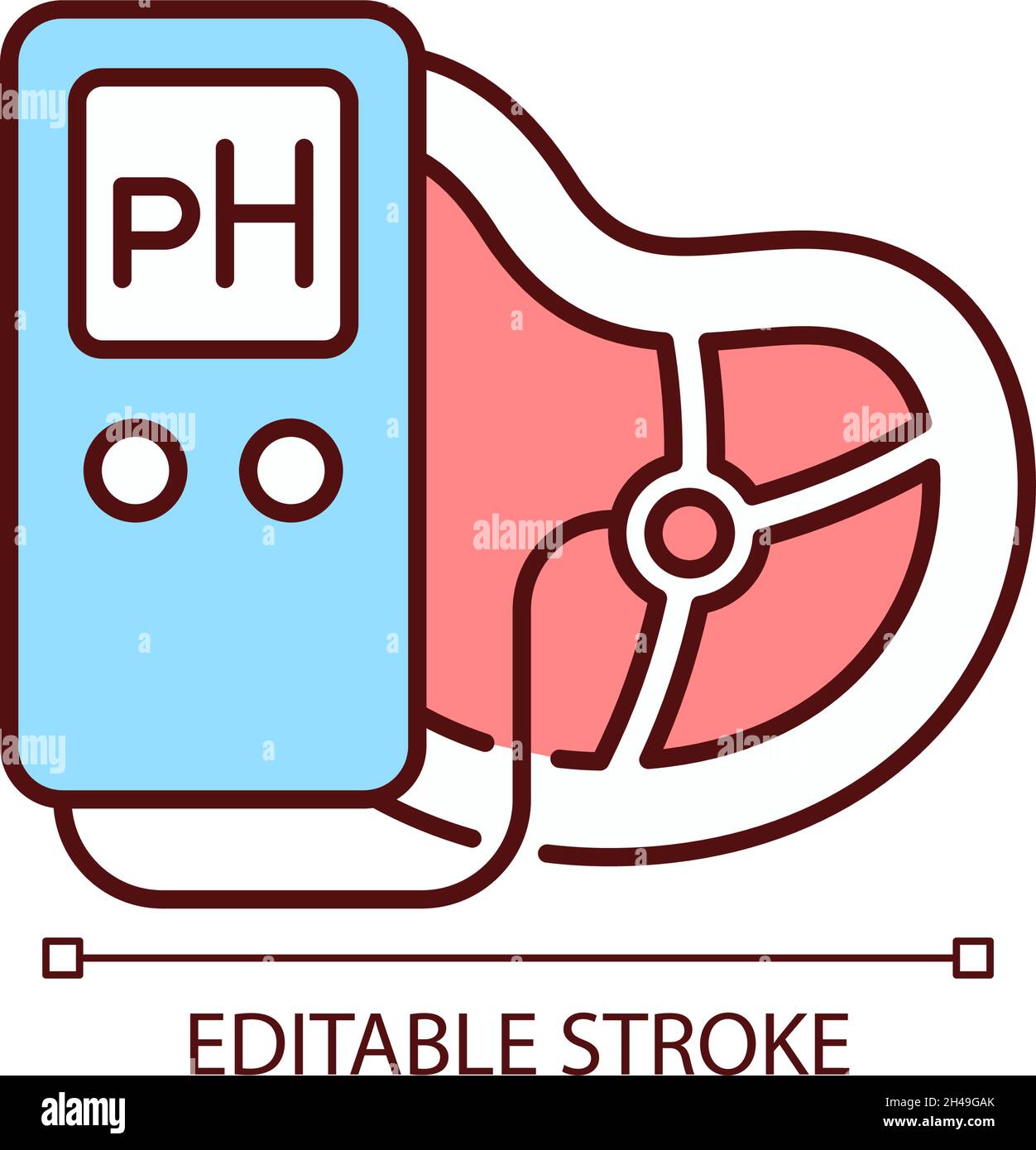 Food pH measurement RGB color icon Stock Vector Image & Art - Alamy