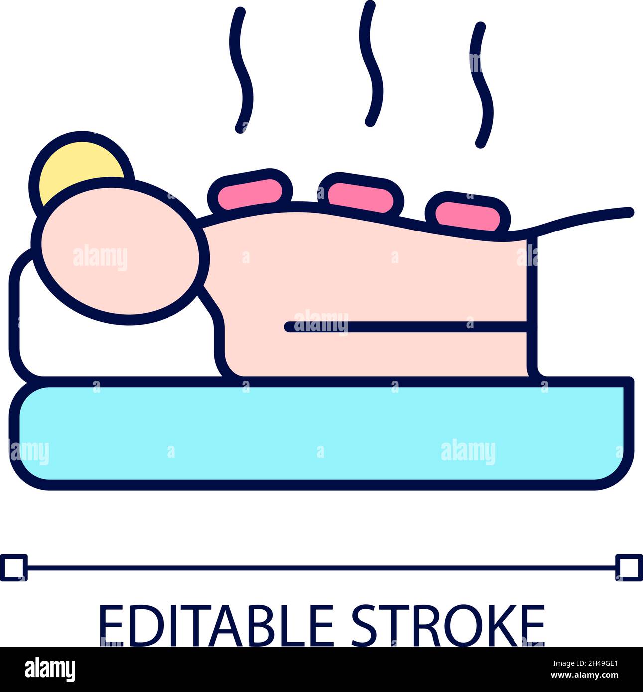 Hot Stone Massage Rgb Color Icon Stock Vector Image And Art Alamy